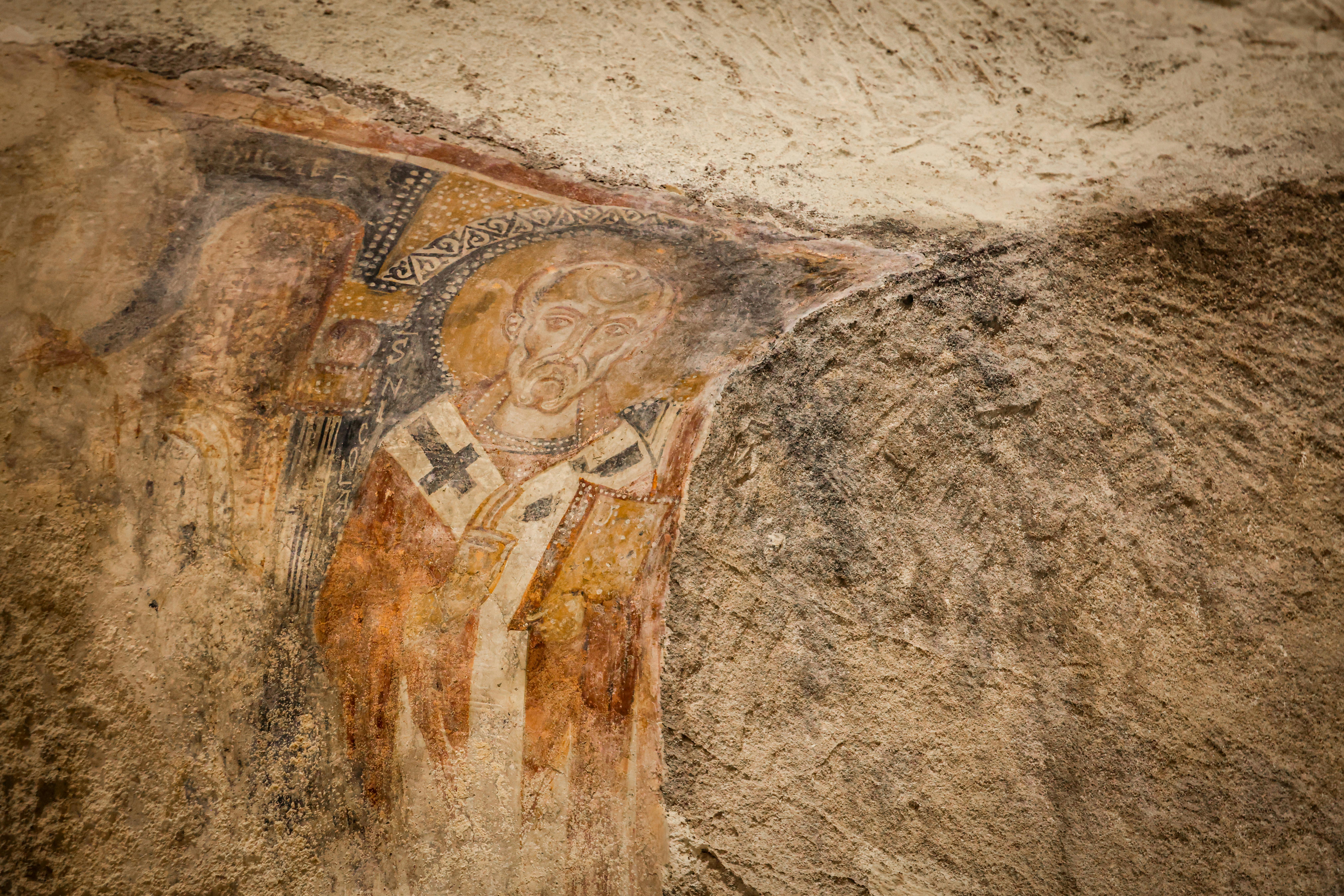 Historic Fresco in Ancient Church Interior · Free Stock Photo