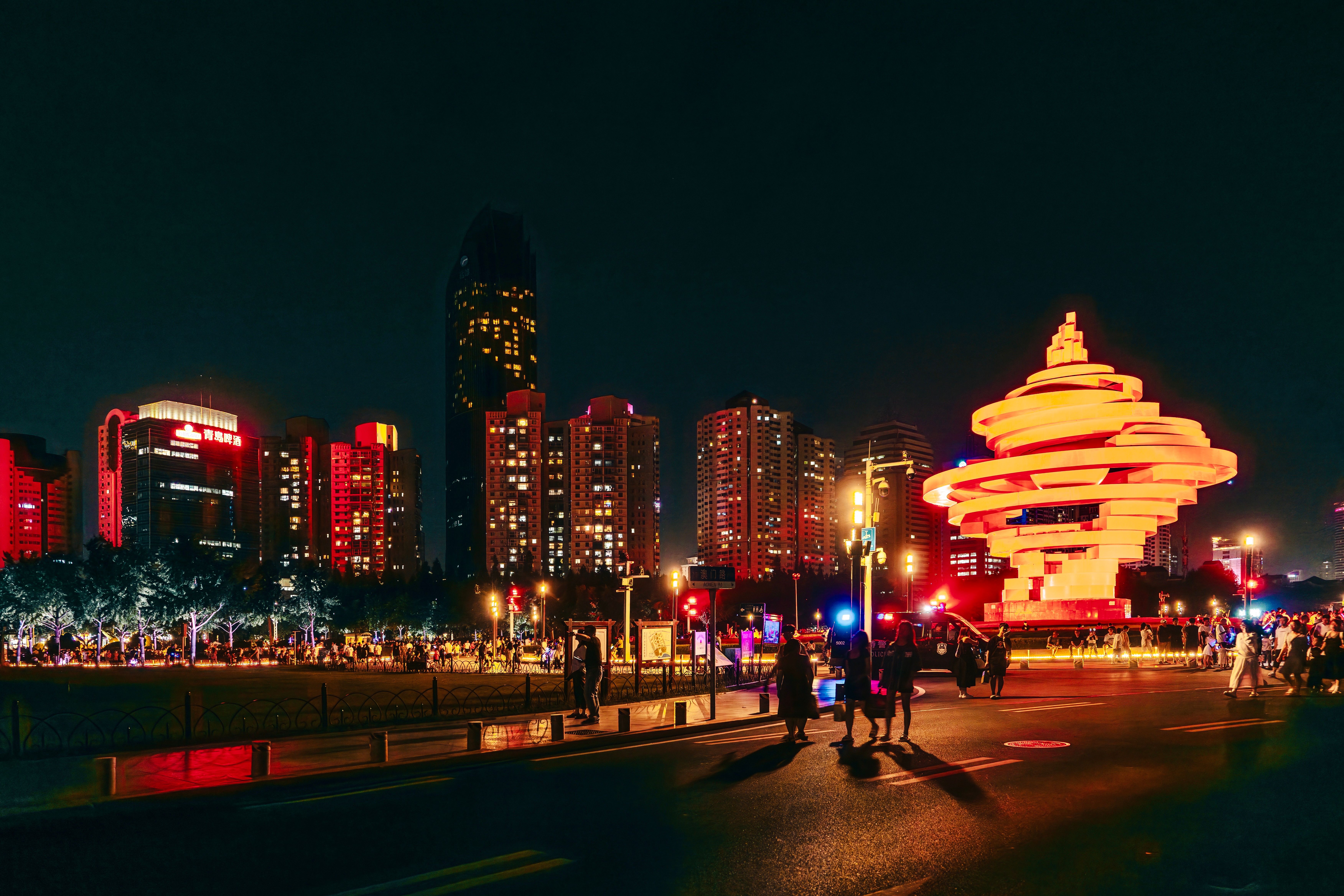 Night View of Qingdao May Fourth Square · Free Stock Photo