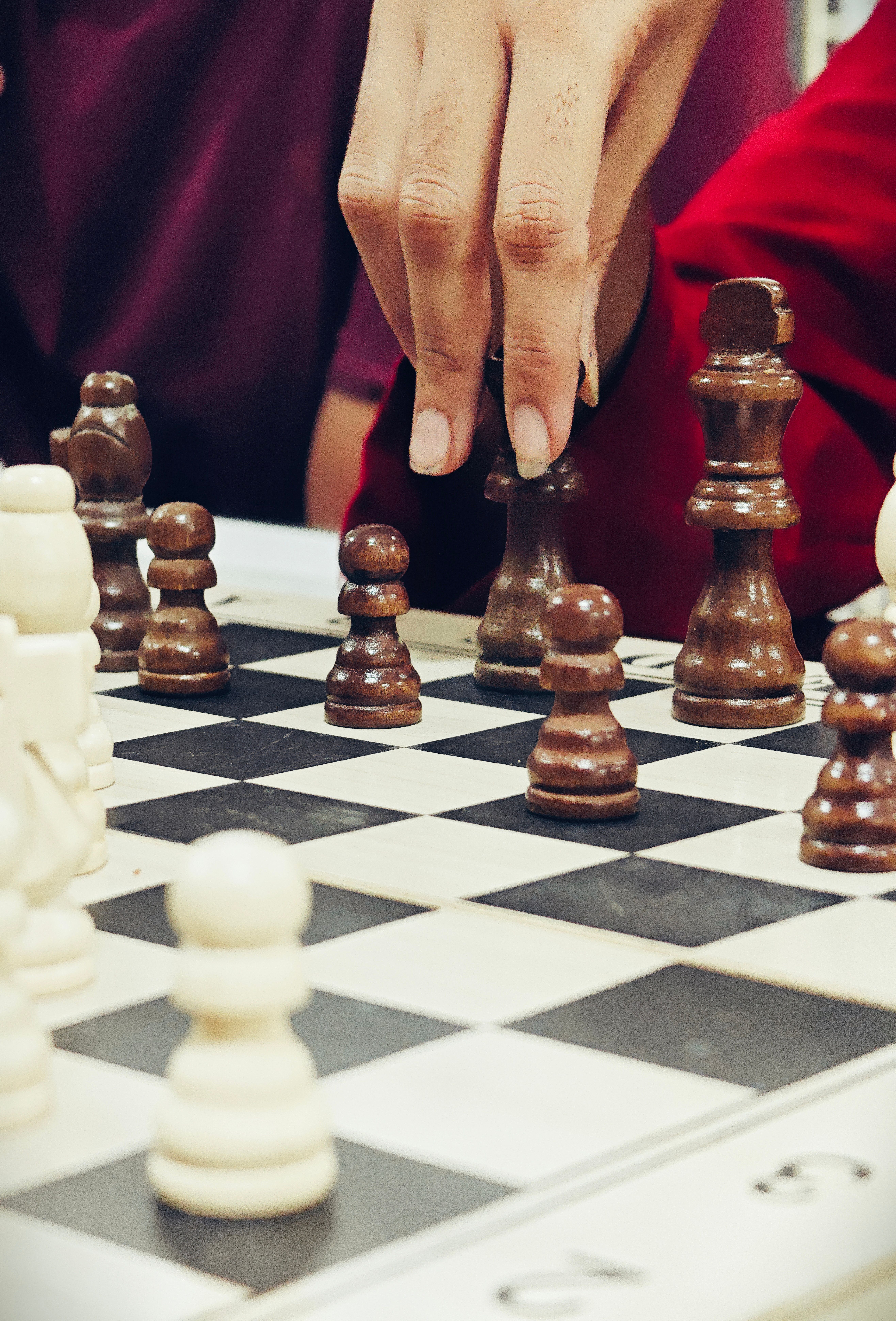 Close-up of a Chess Game in Progress · Free Stock Photo