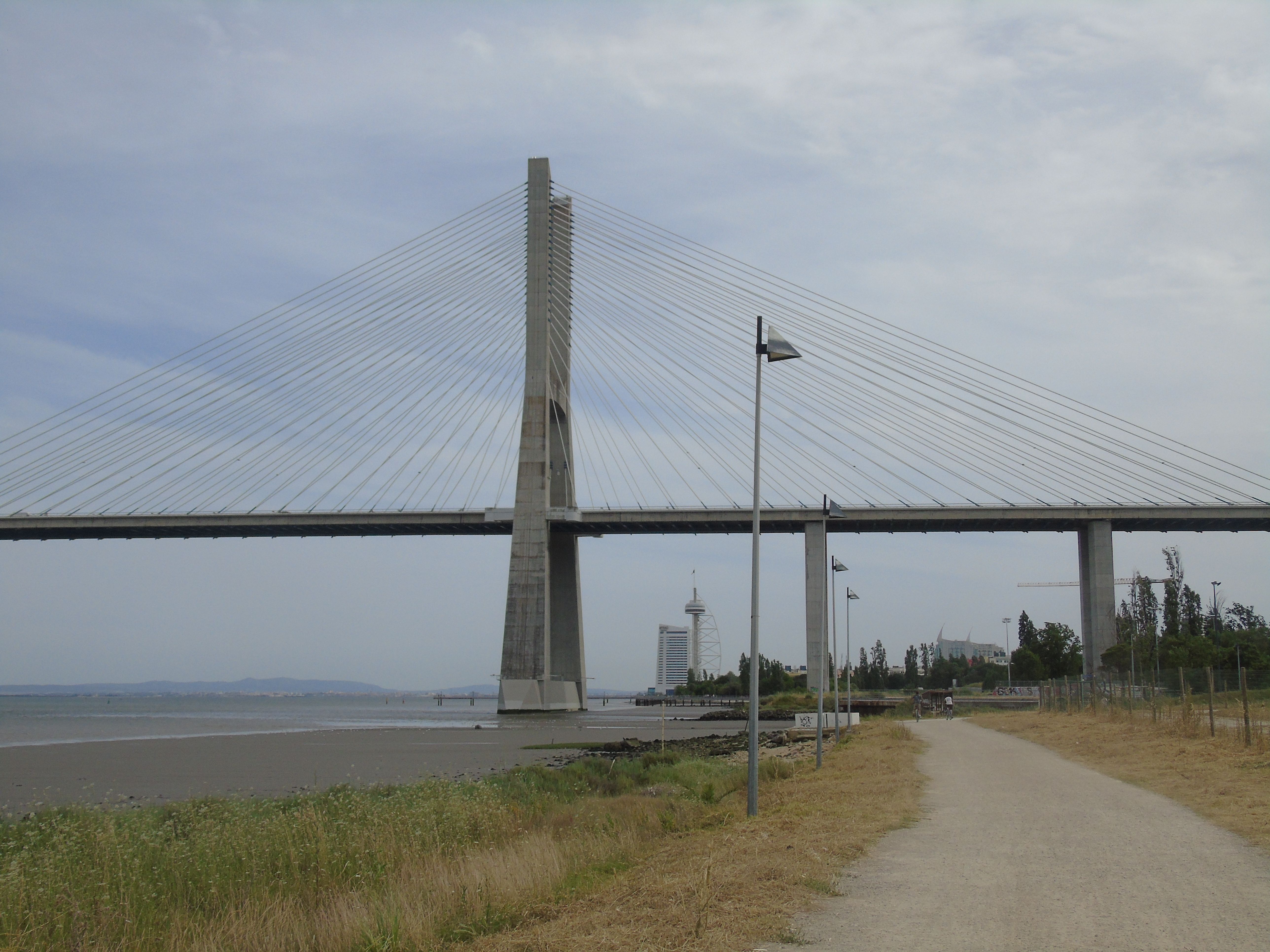 Vasco da Gama Bridge over Tagus River in Lisbon · Free Stock Photo