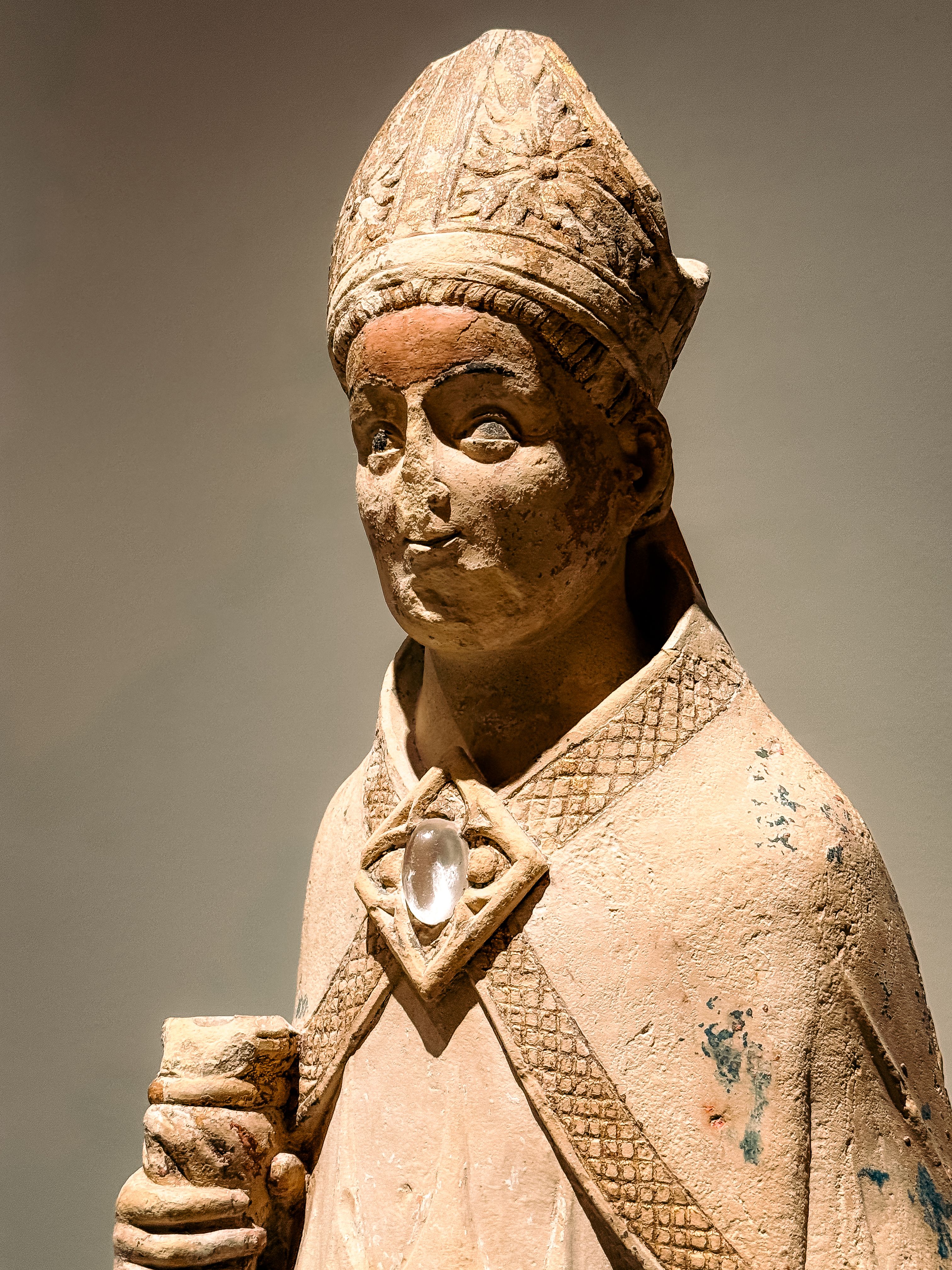 Historic Sculpture of a Religious Figure in Barcelona · Free Stock Photo