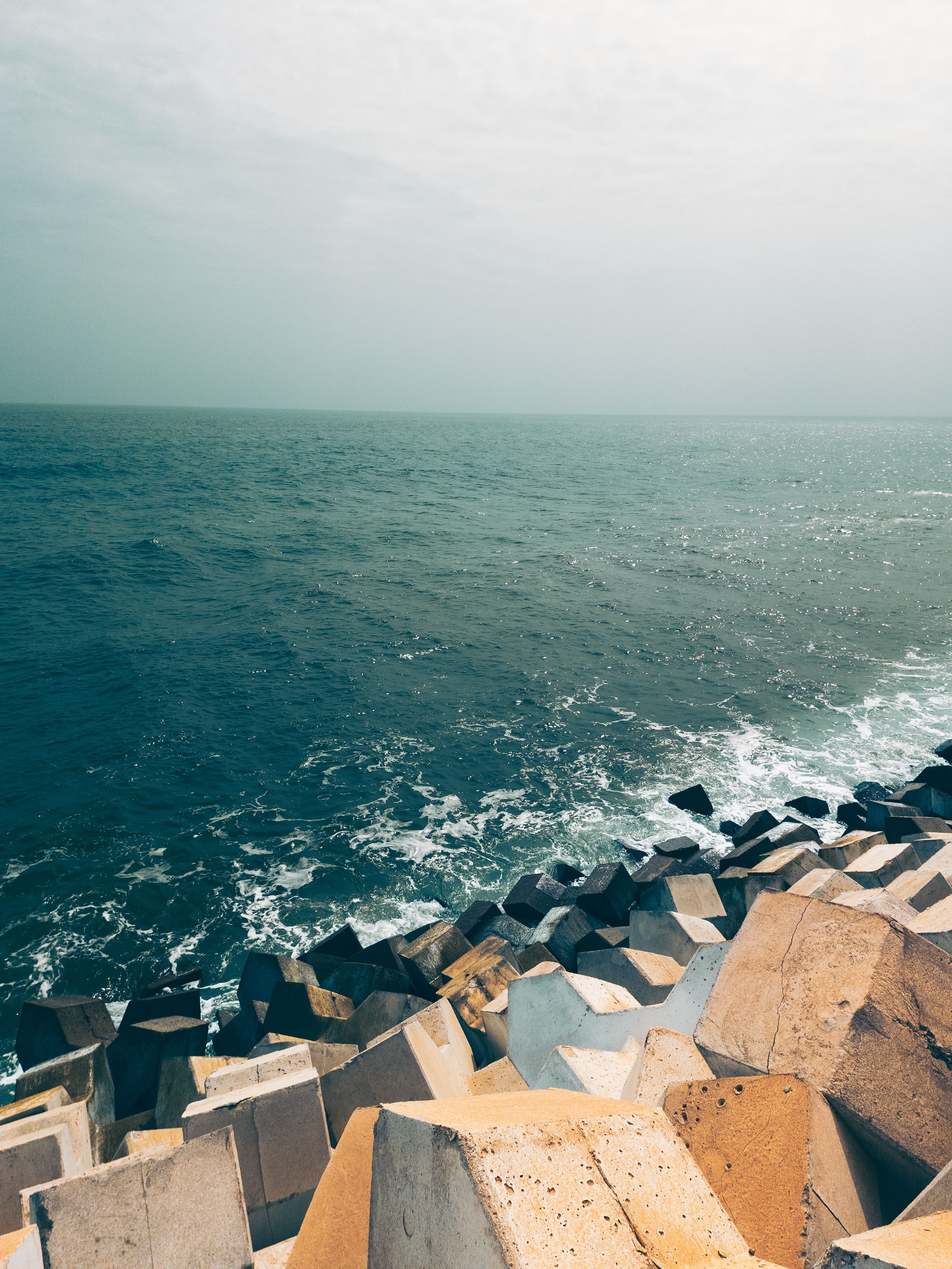 Coastal Breakwater with Ocean View · Free Stock Photo