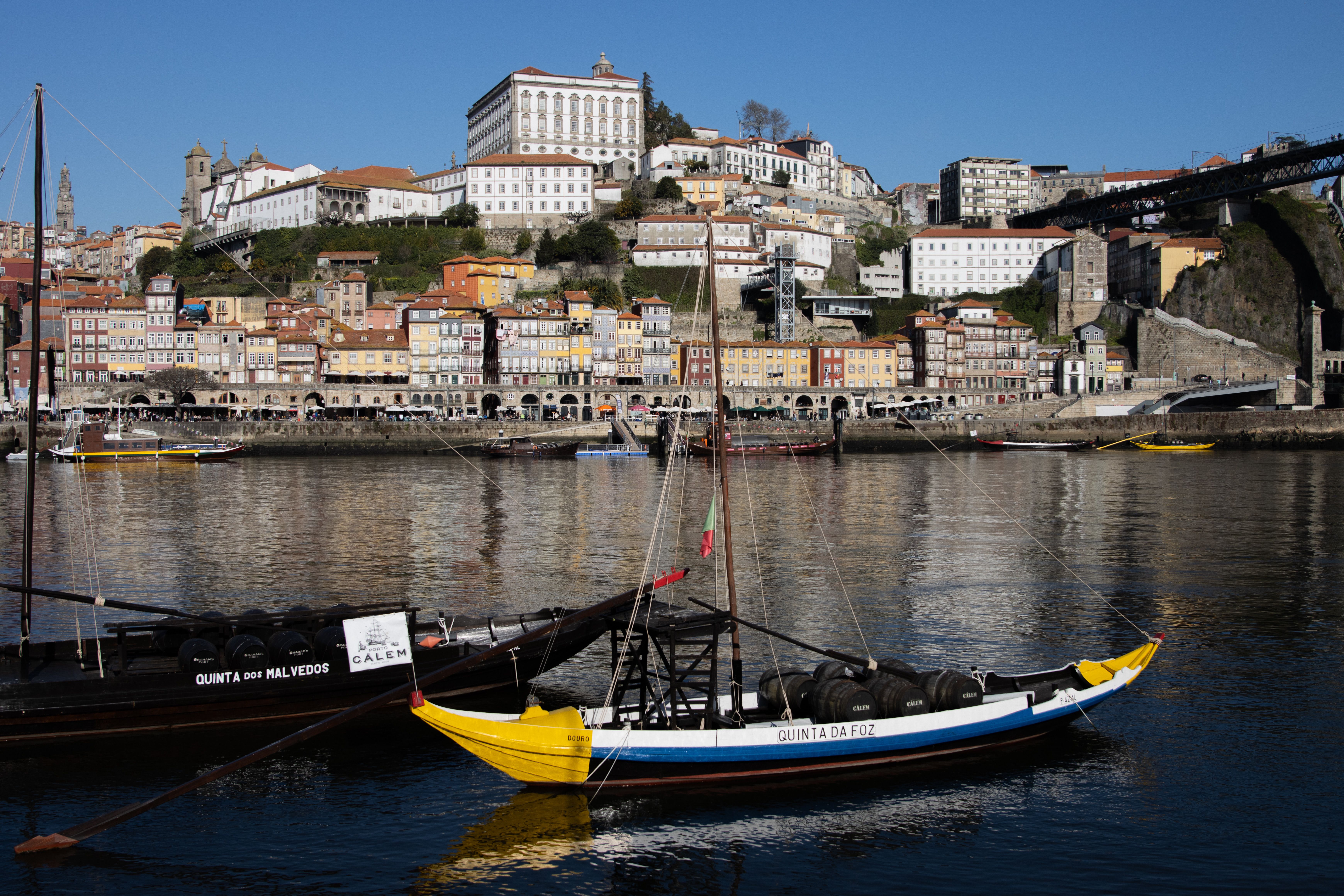 Traditional Rabelo Boats on Douro River, Porto · Free Stock Photo