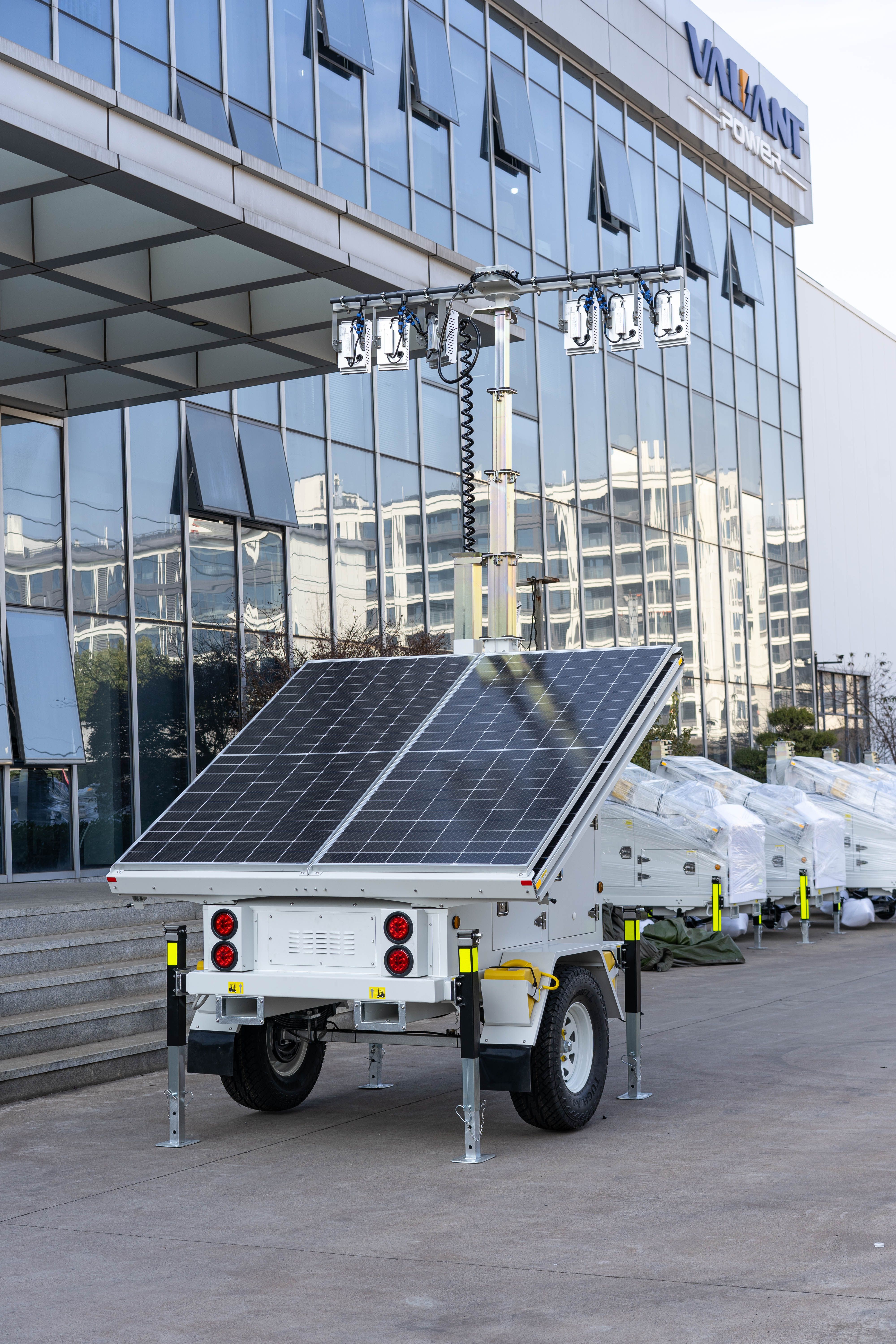 Mobile Solar Panel Trailer with LED Lighting · Free Stock Photo