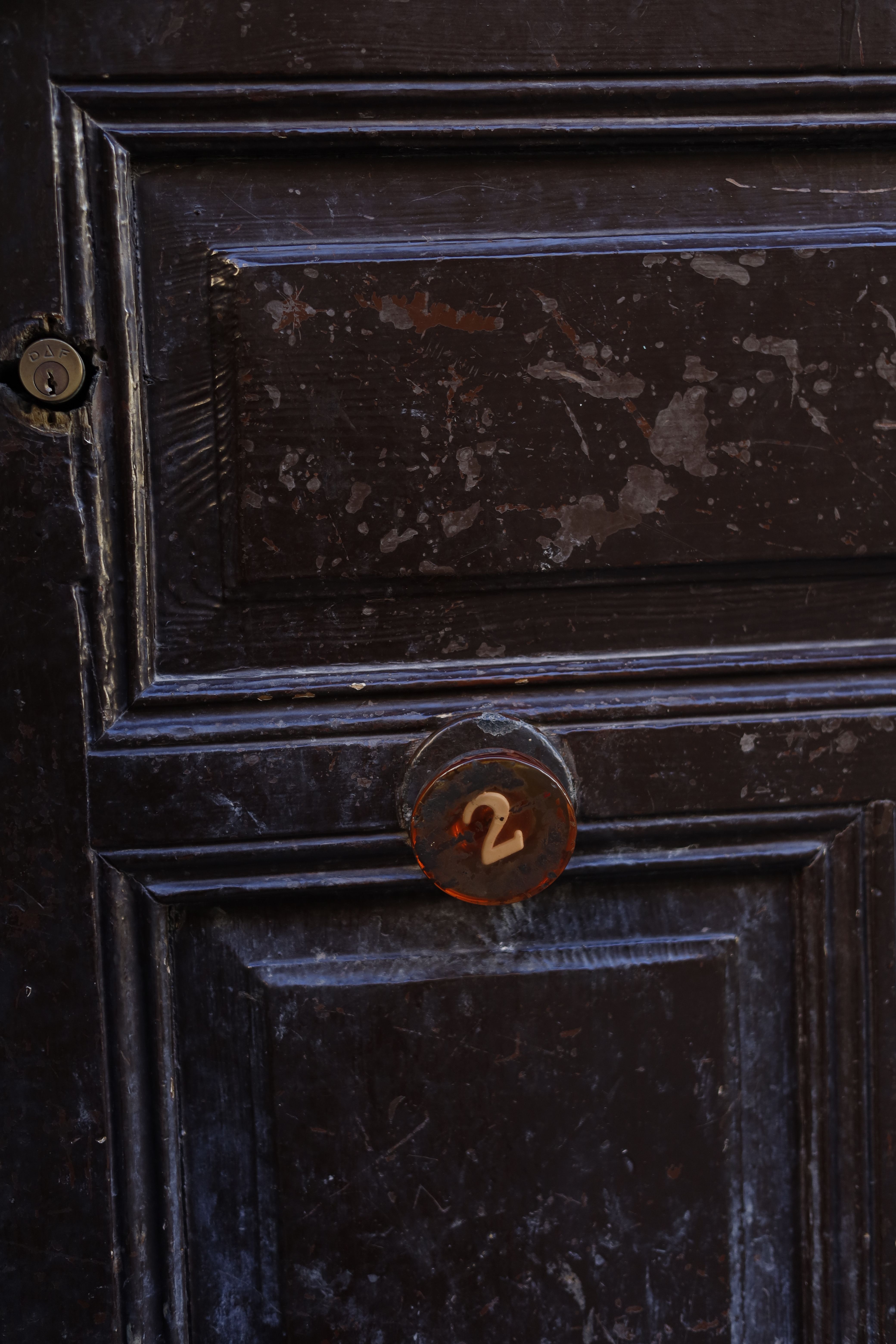 Rustic Wooden Door with Number Two Sign · Free Stock Photo