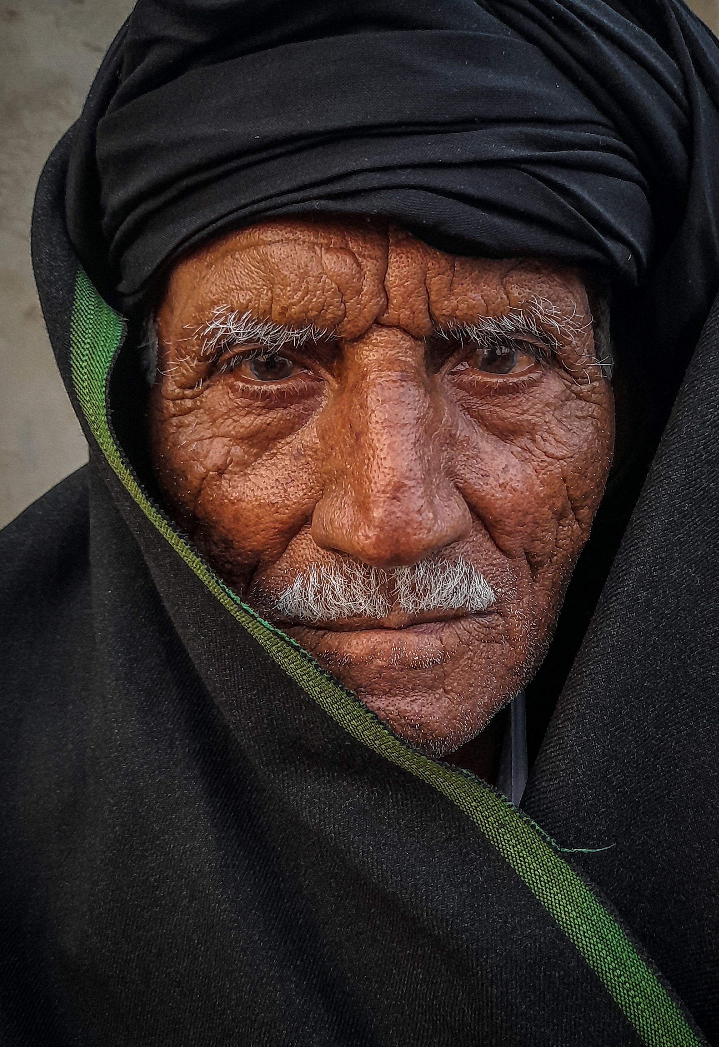 Elderly Man Wrapped in Traditional Cloth · Free Stock Photo