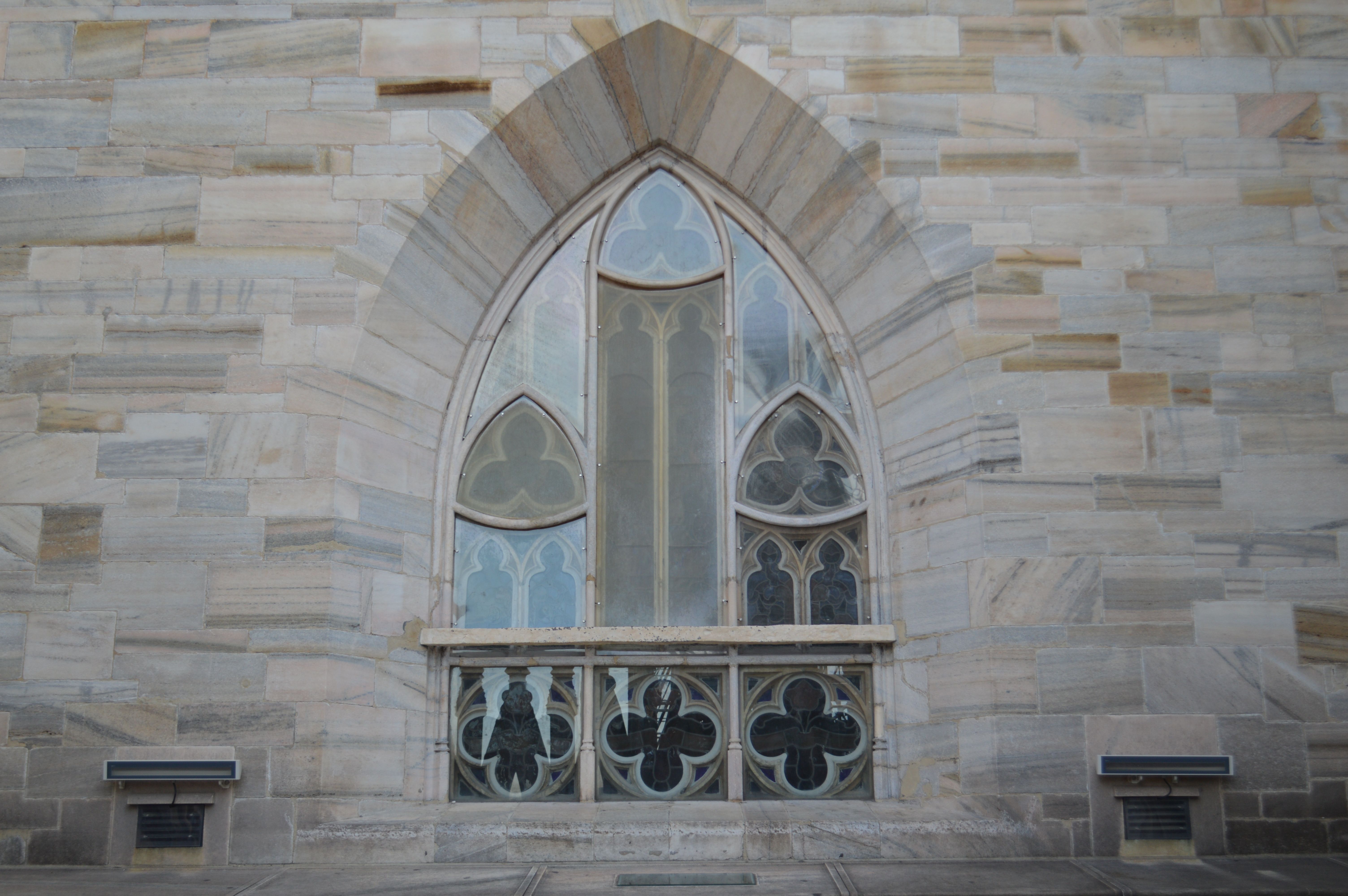 Gothic Architectural Detail of Arched Window · Free Stock Photo