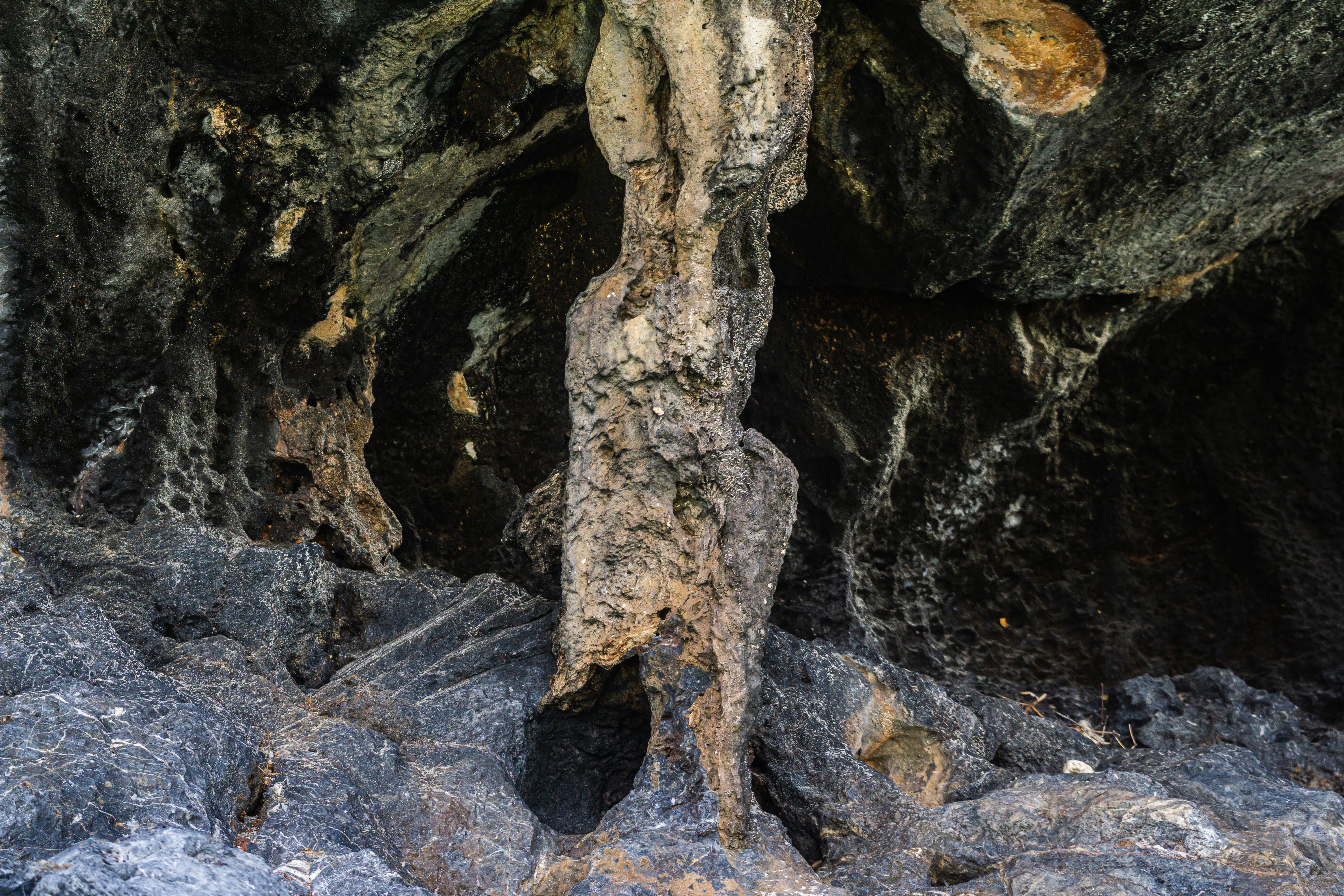 Cave Formation with Stalactites and Stalagmites · Free Stock Photo