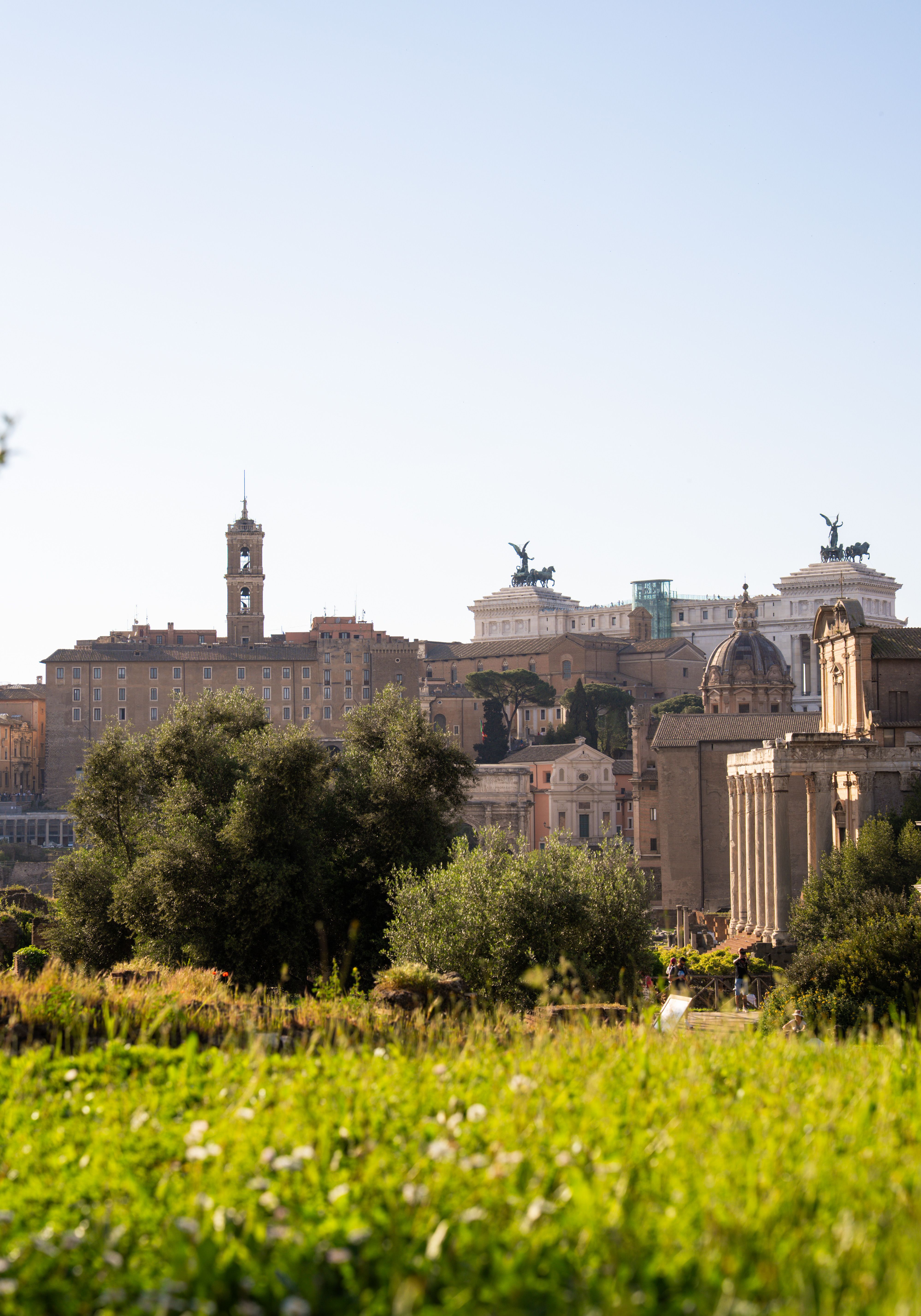 Historic Rome Skyline with Iconic Monuments · Free Stock Photo