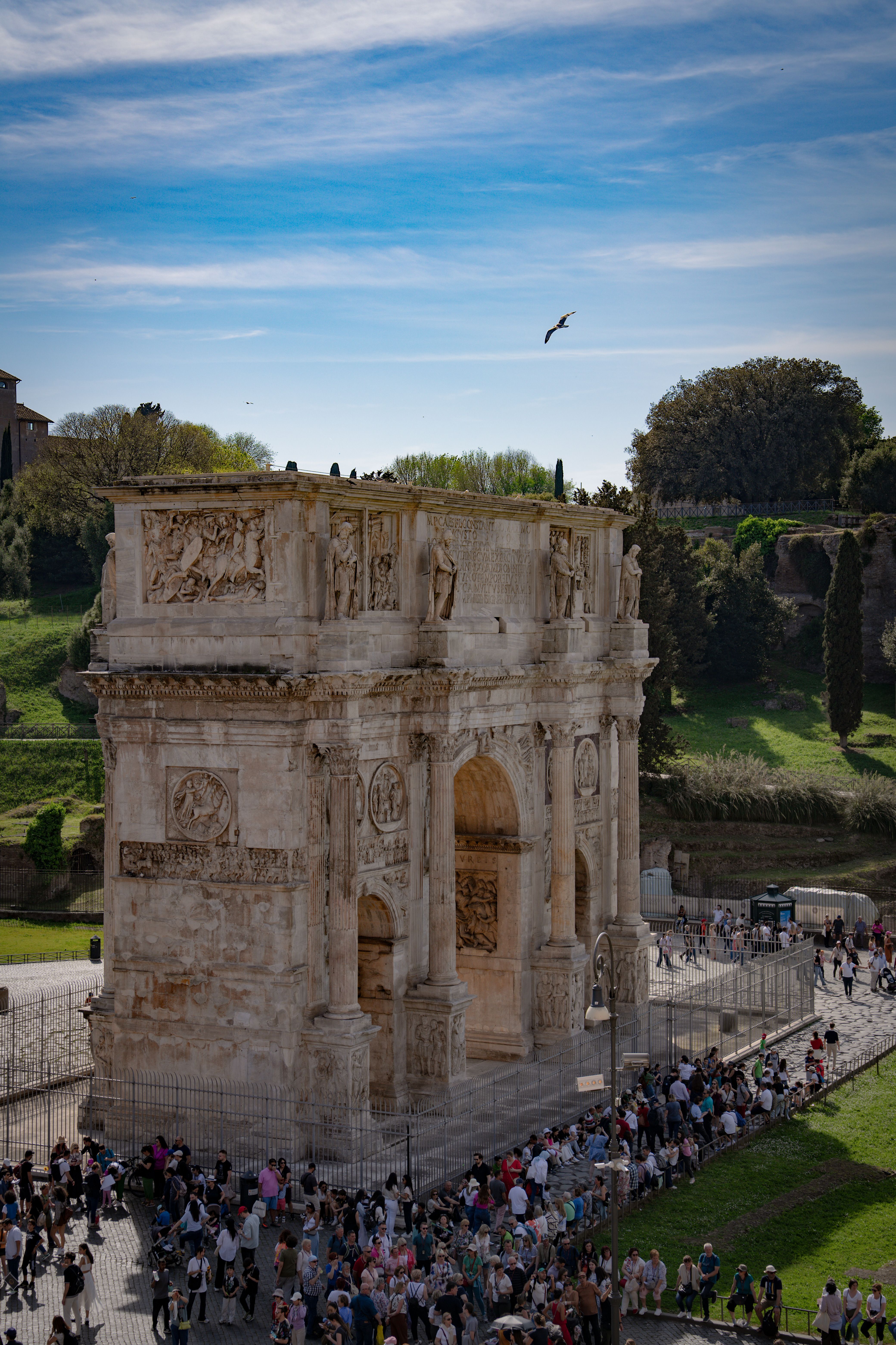 Tourists Visiting the Arch of Constantine in Rome · Free Stock Photo