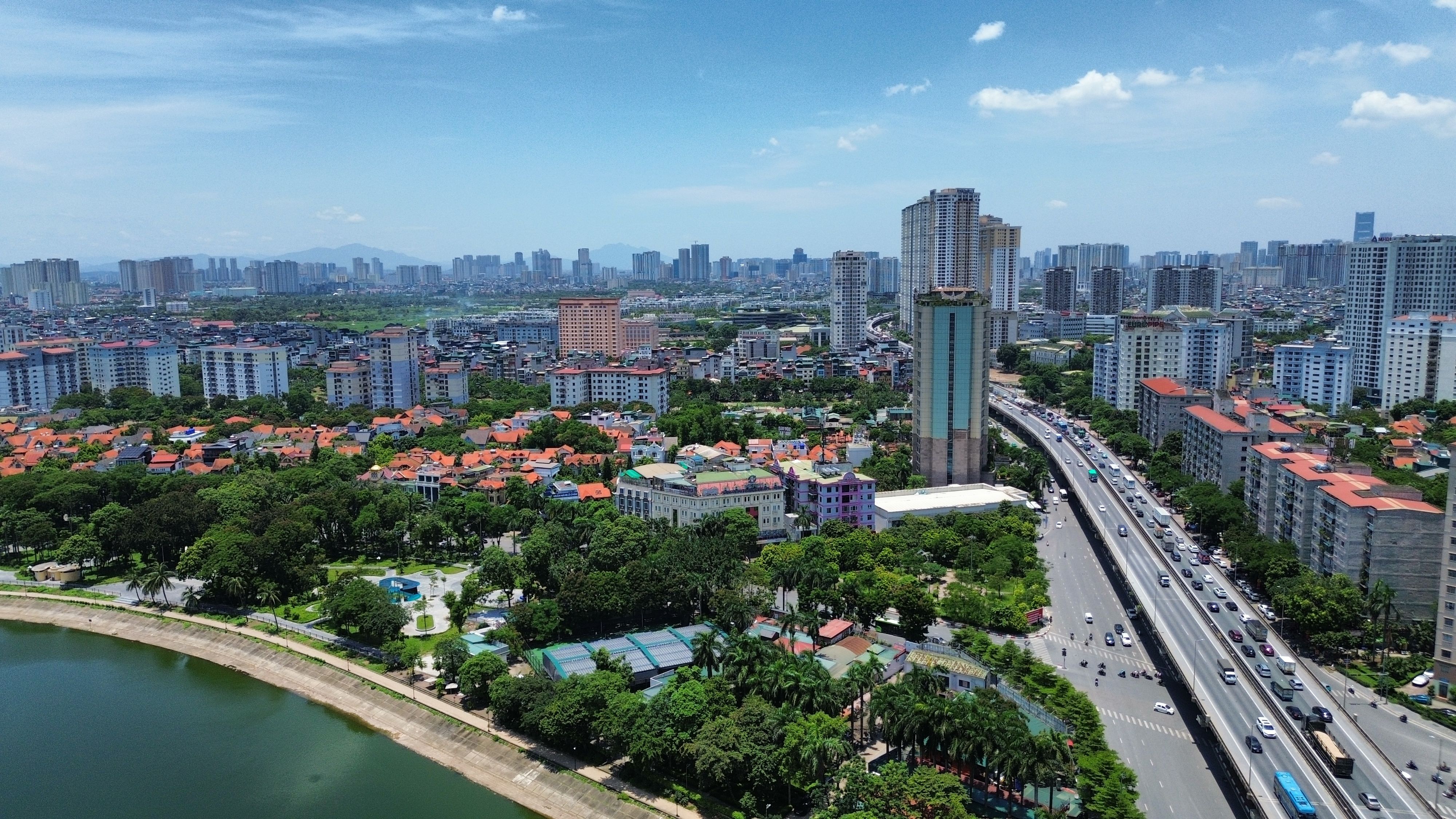 Aerial View of Hanoi Urban Landscape on a Sunny Day · Free Stock Photo