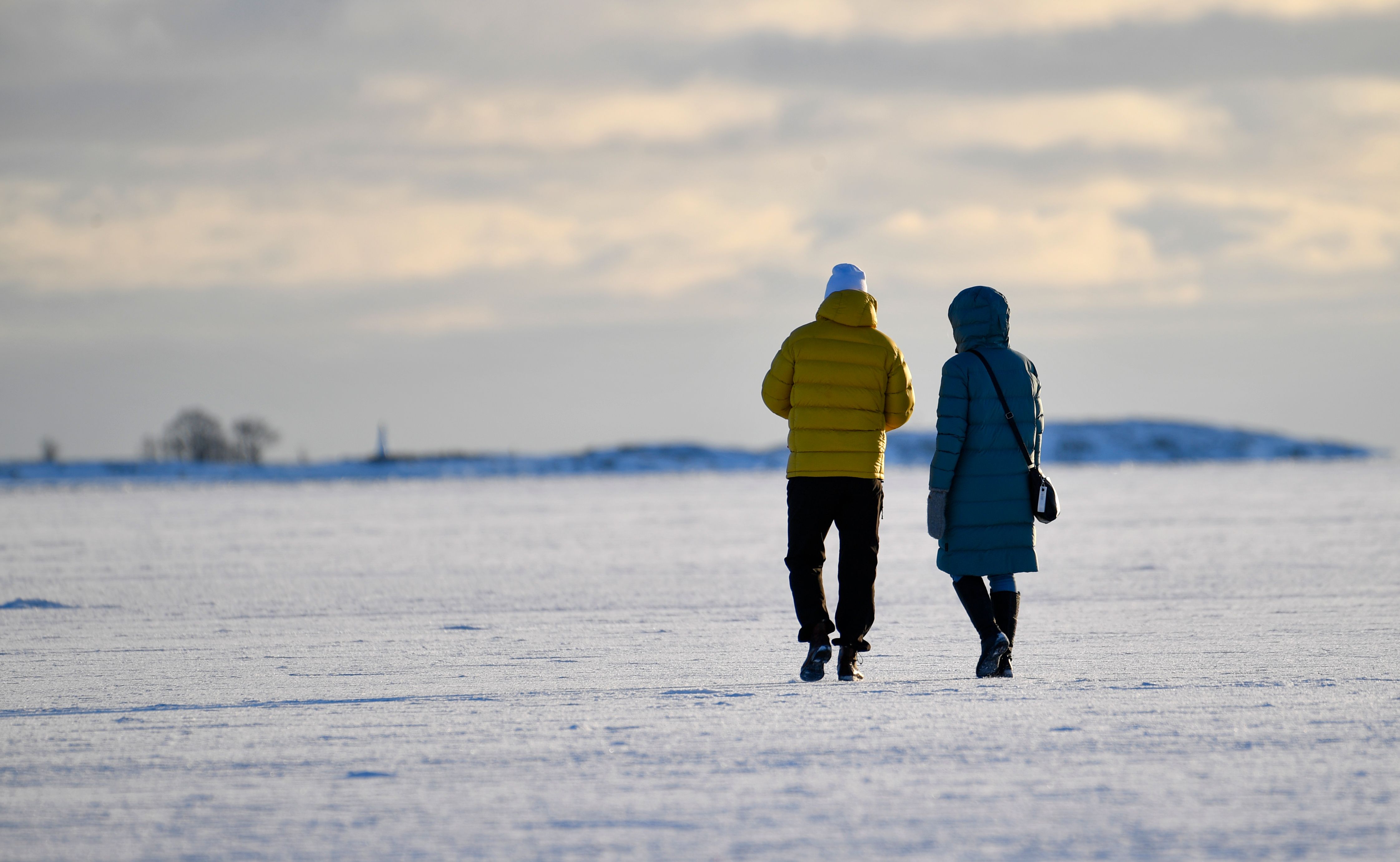 Winter Walk on Frozen Sea in Helsinki · Free Stock Photo