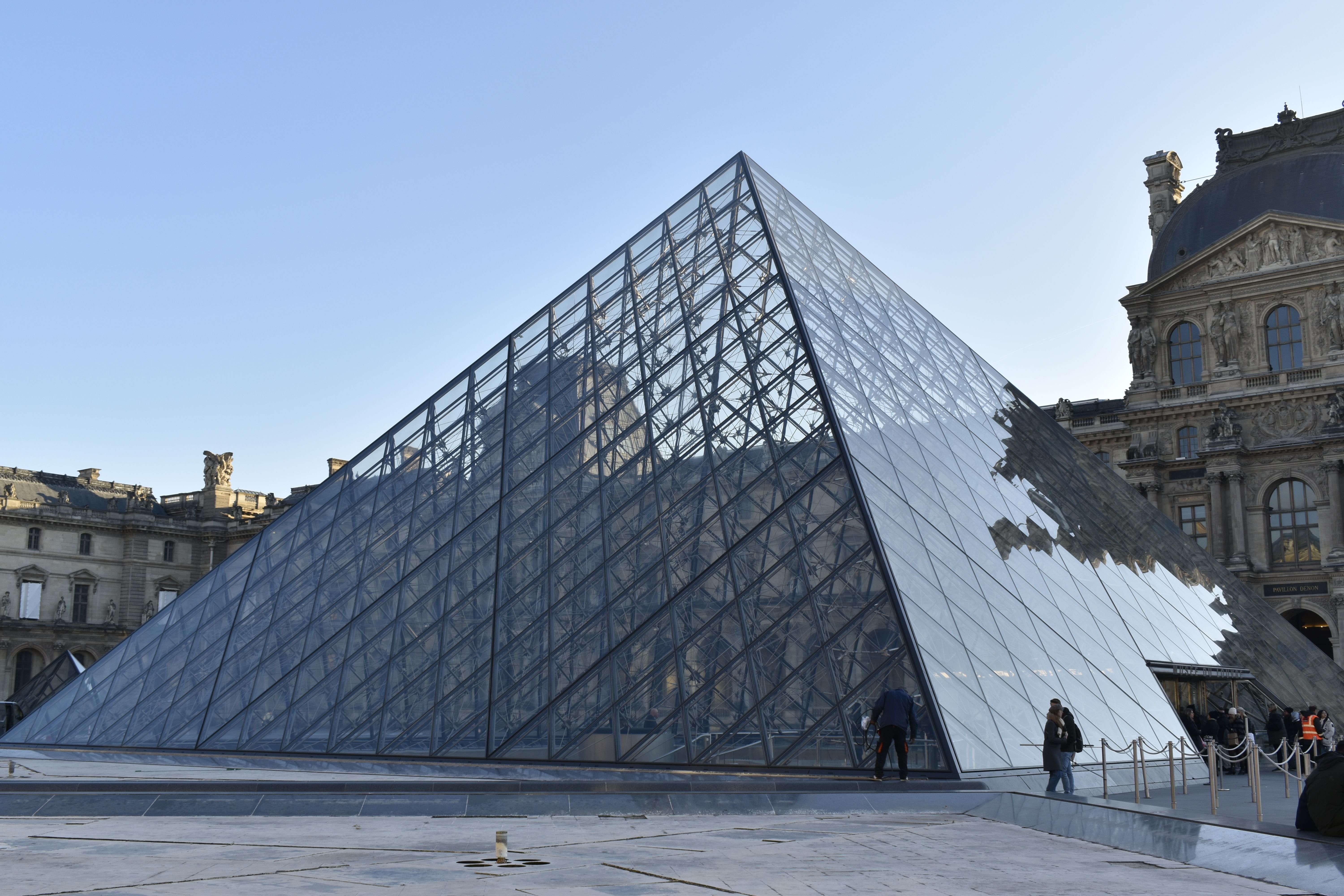 Louvre Pyramid at Sunset in Paris, France · Free Stock Photo