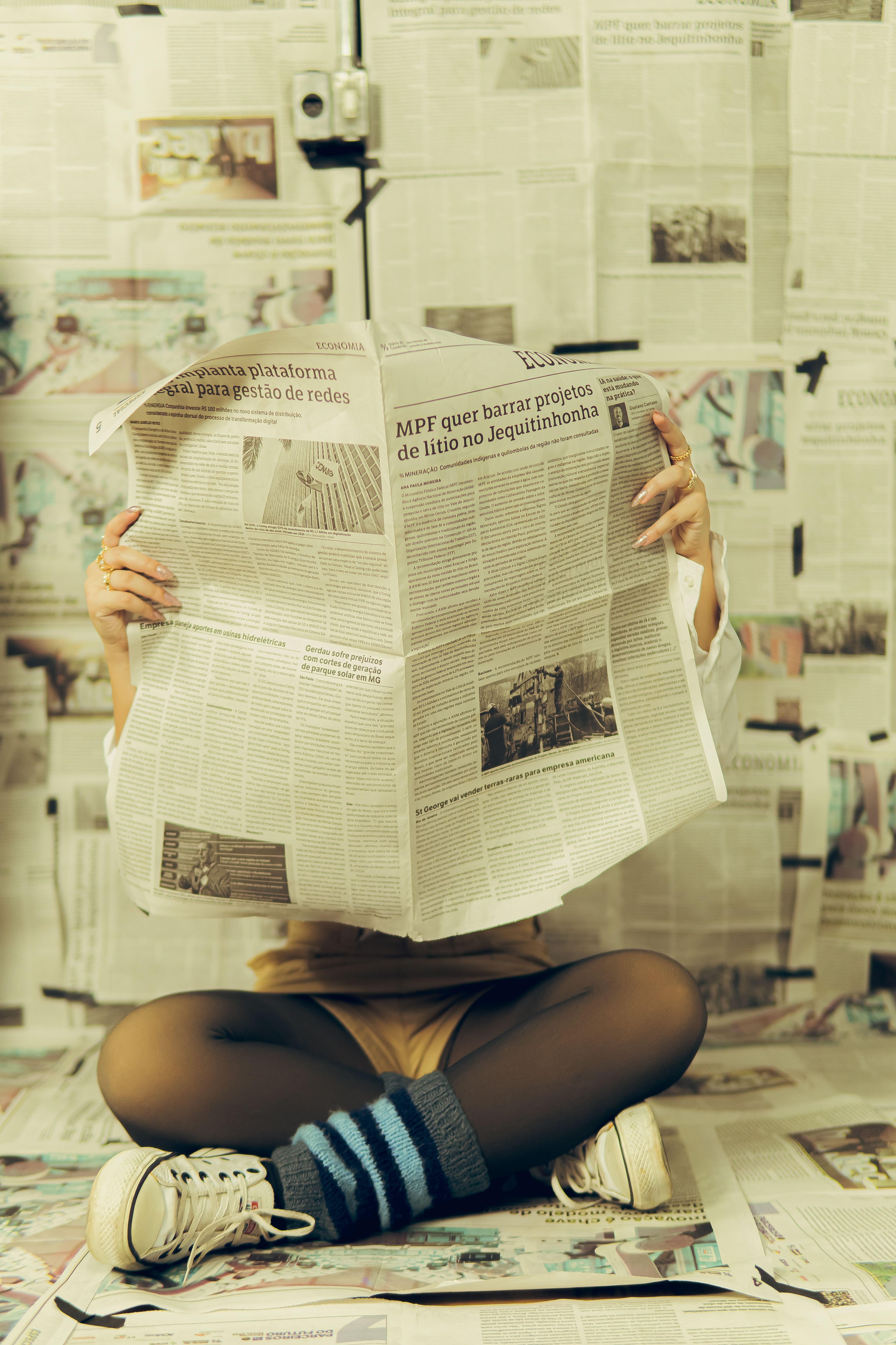 Woman Holding Newspaper While Burning · Free Stock Photo