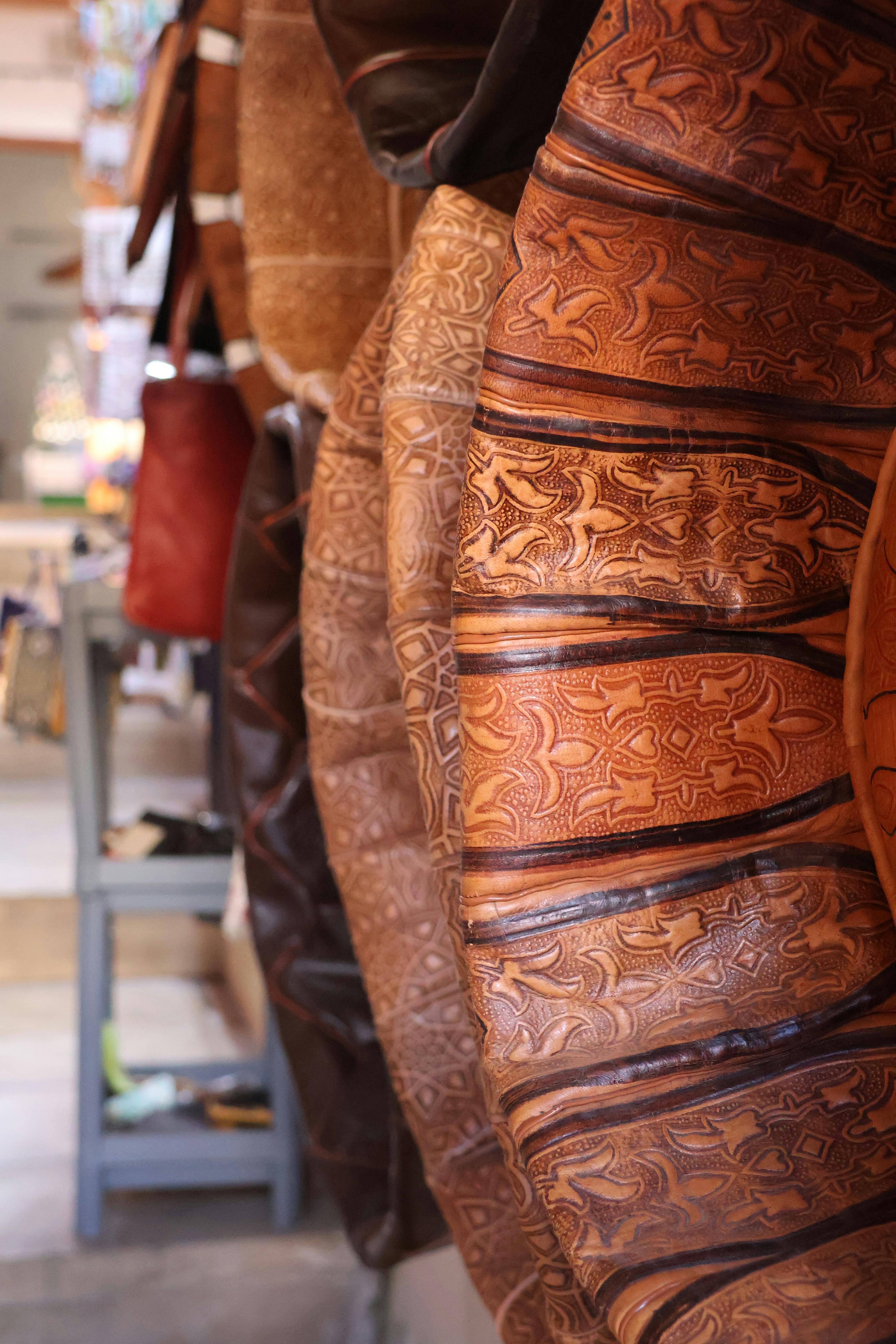 Artisan Leather Goods Displayed in Local Market · Free Stock Photo