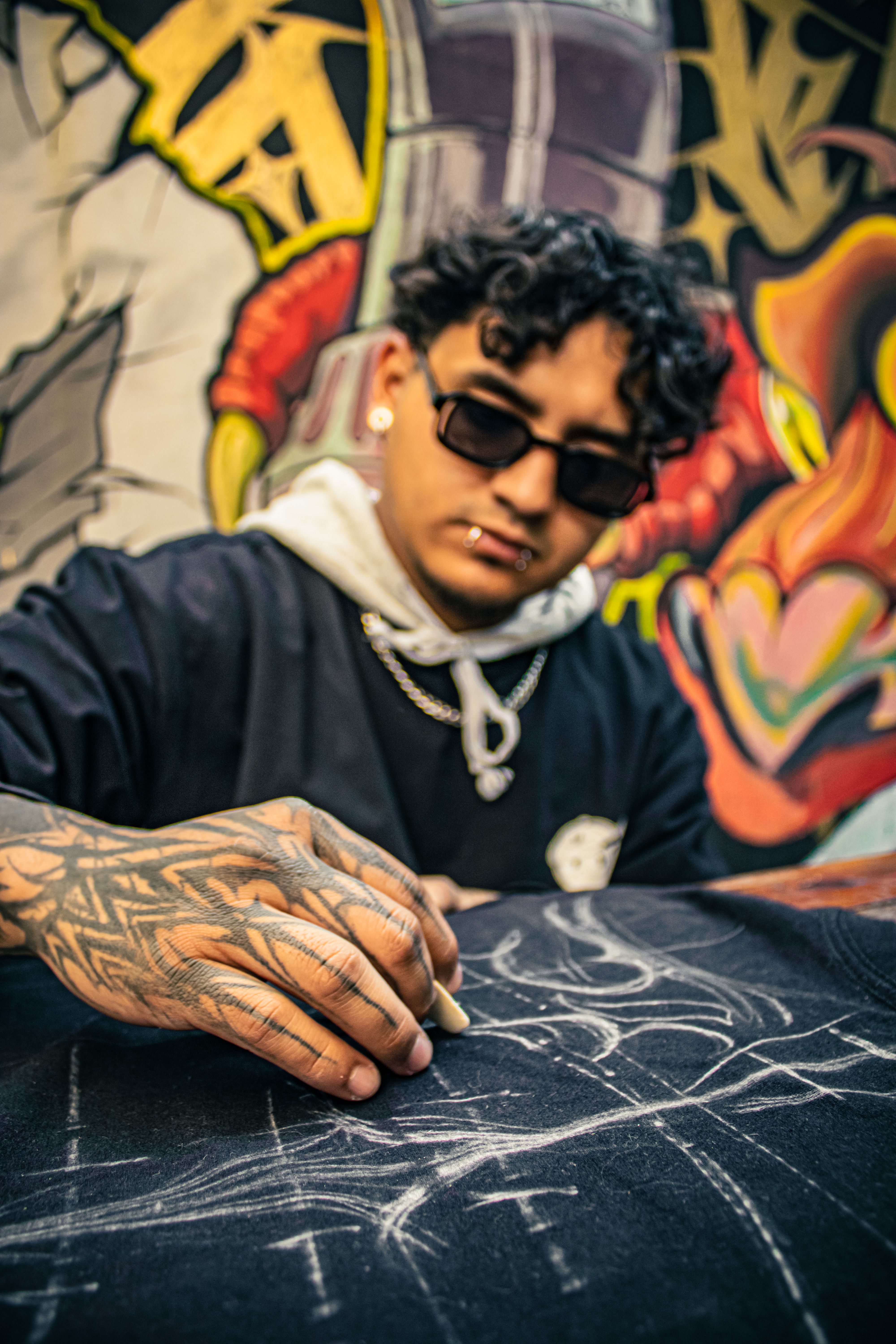 Tattooed Artist Working on Street Art in Mexico City · Free Stock Photo