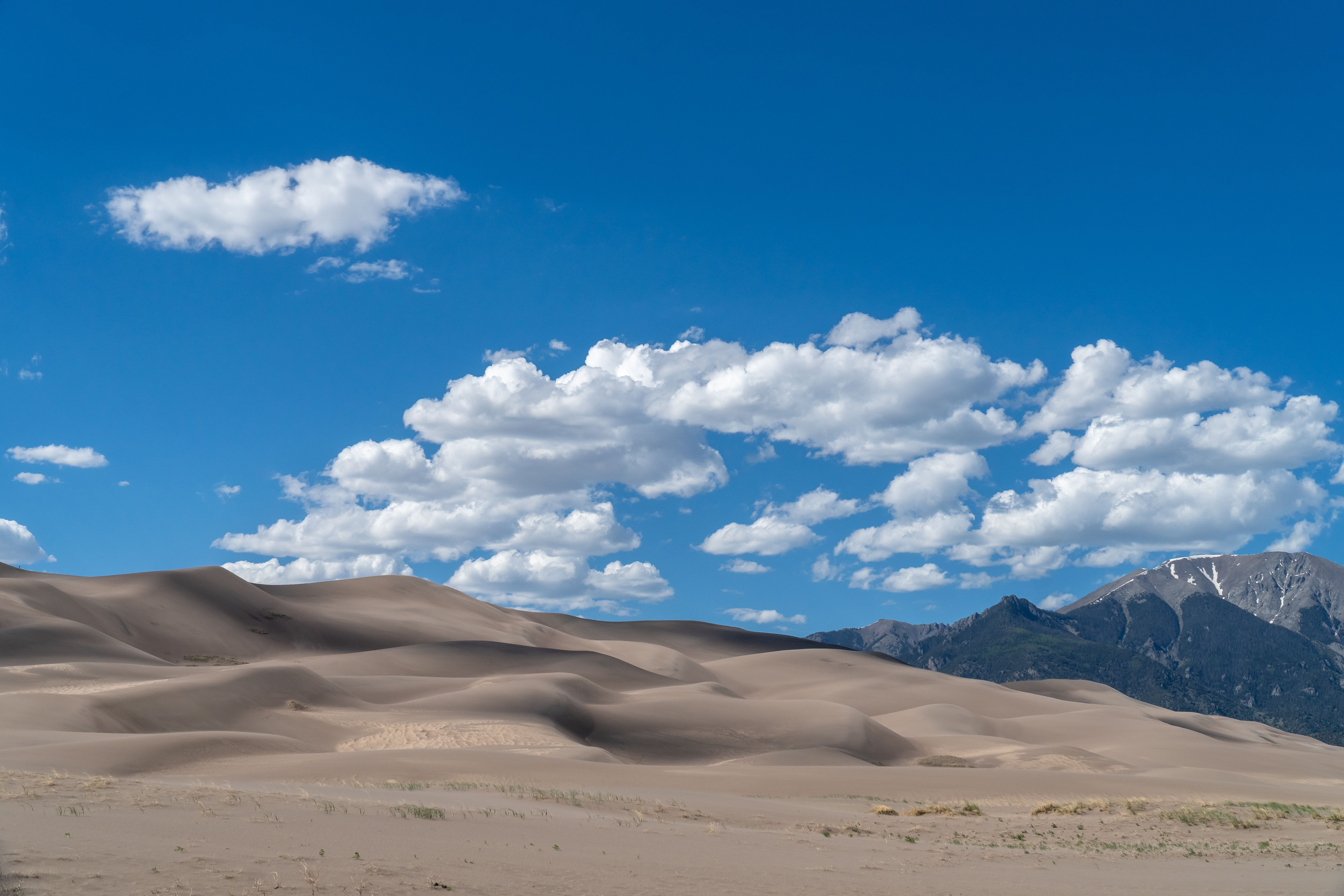 Majestic Sand Dunes under Vibrant Blue Sky · Free Stock Photo