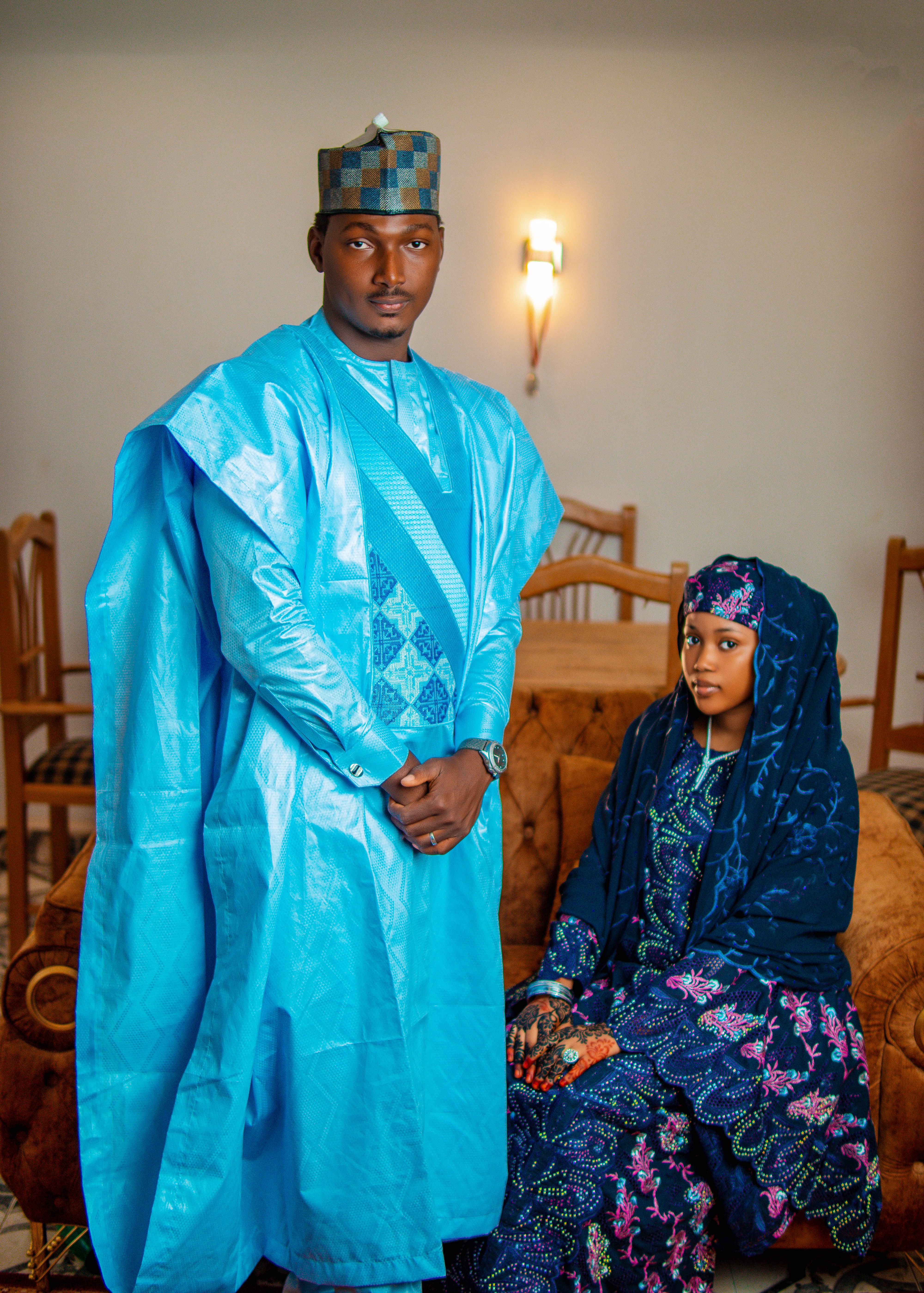 Traditional African Attire Worn by Elegant Couple · Free Stock Photo