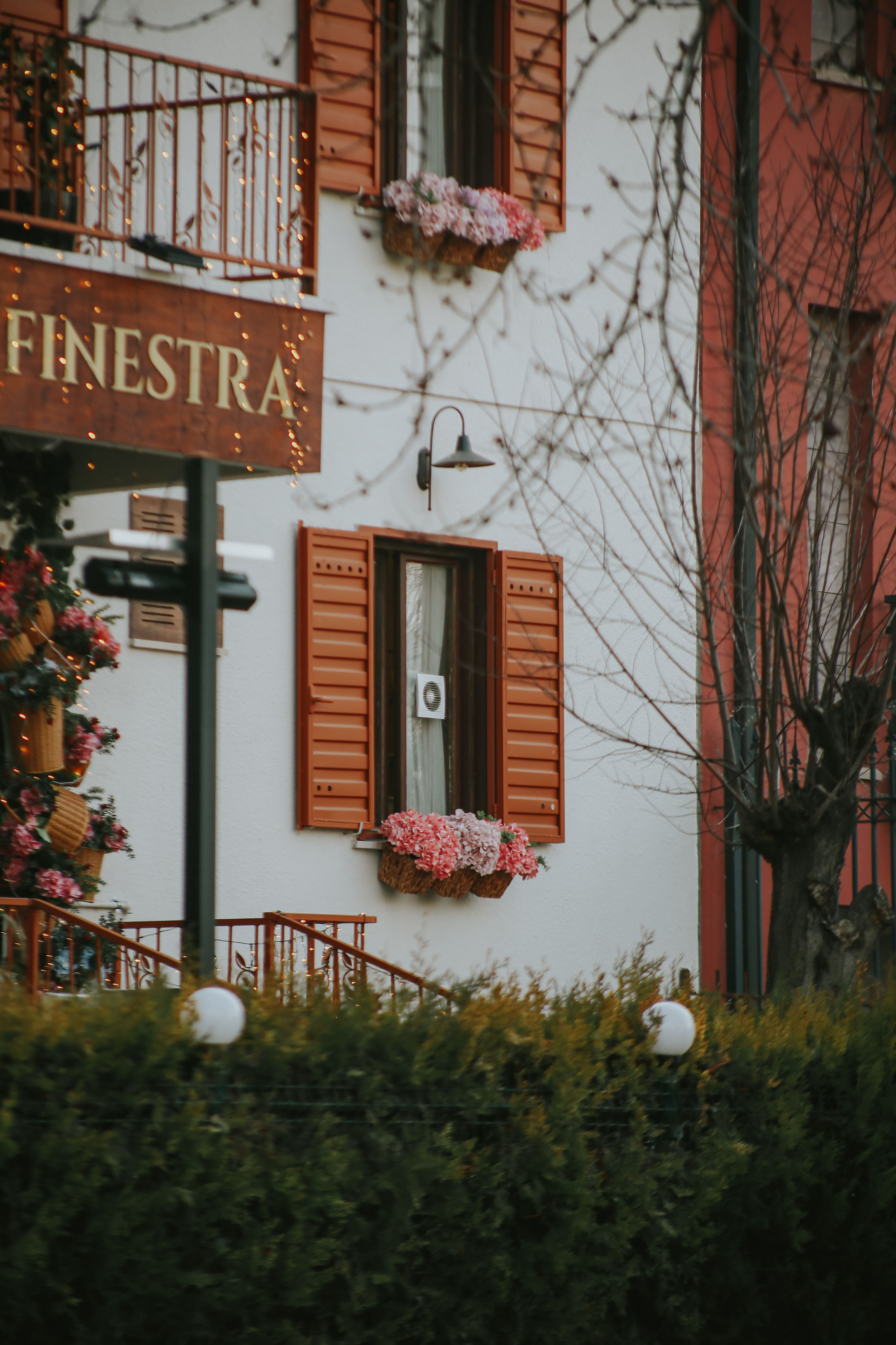 Charming European Window with Flower Boxes · Free Stock Photo