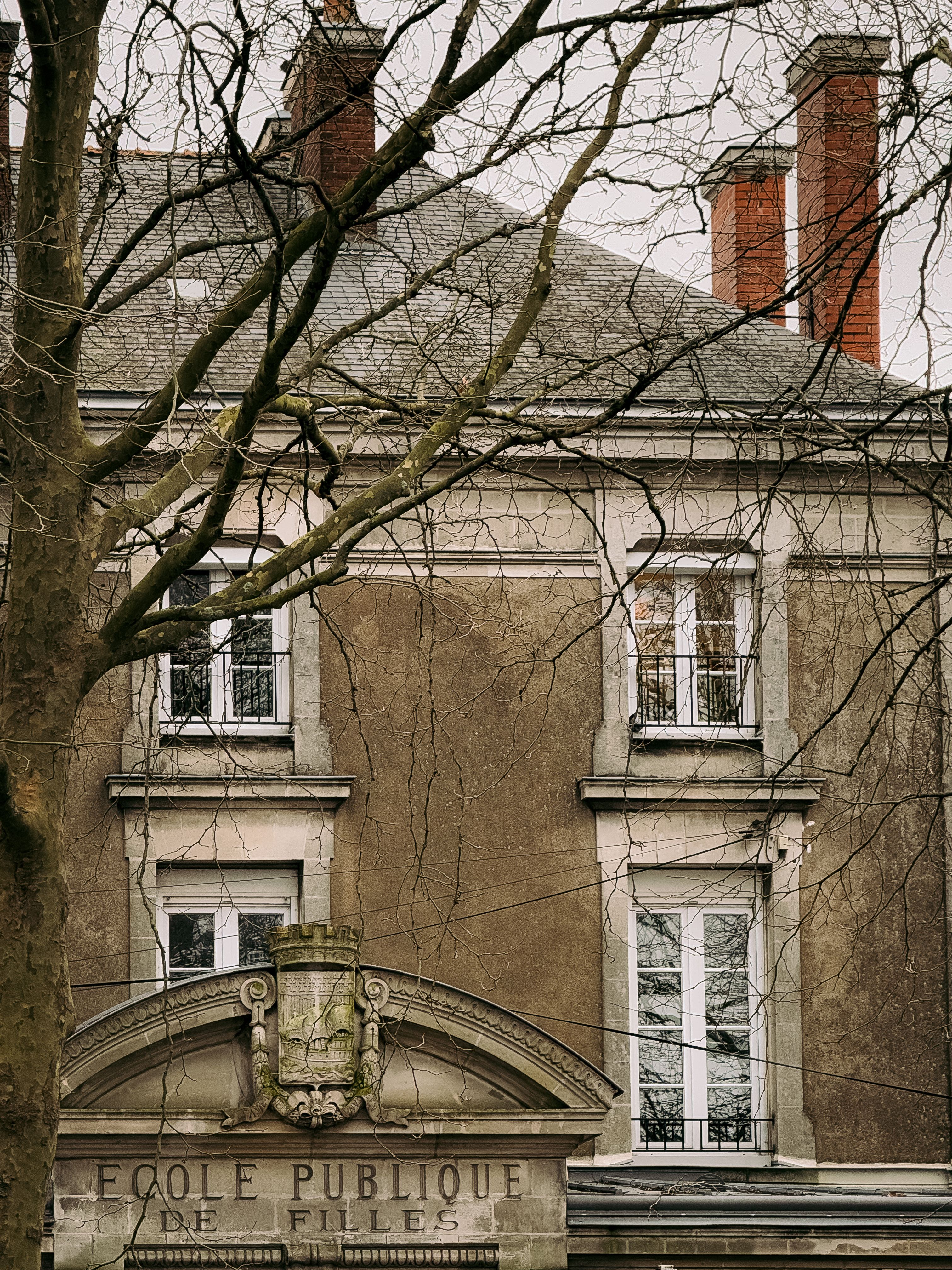 Historic French School Building in Nantes · Free Stock Photo