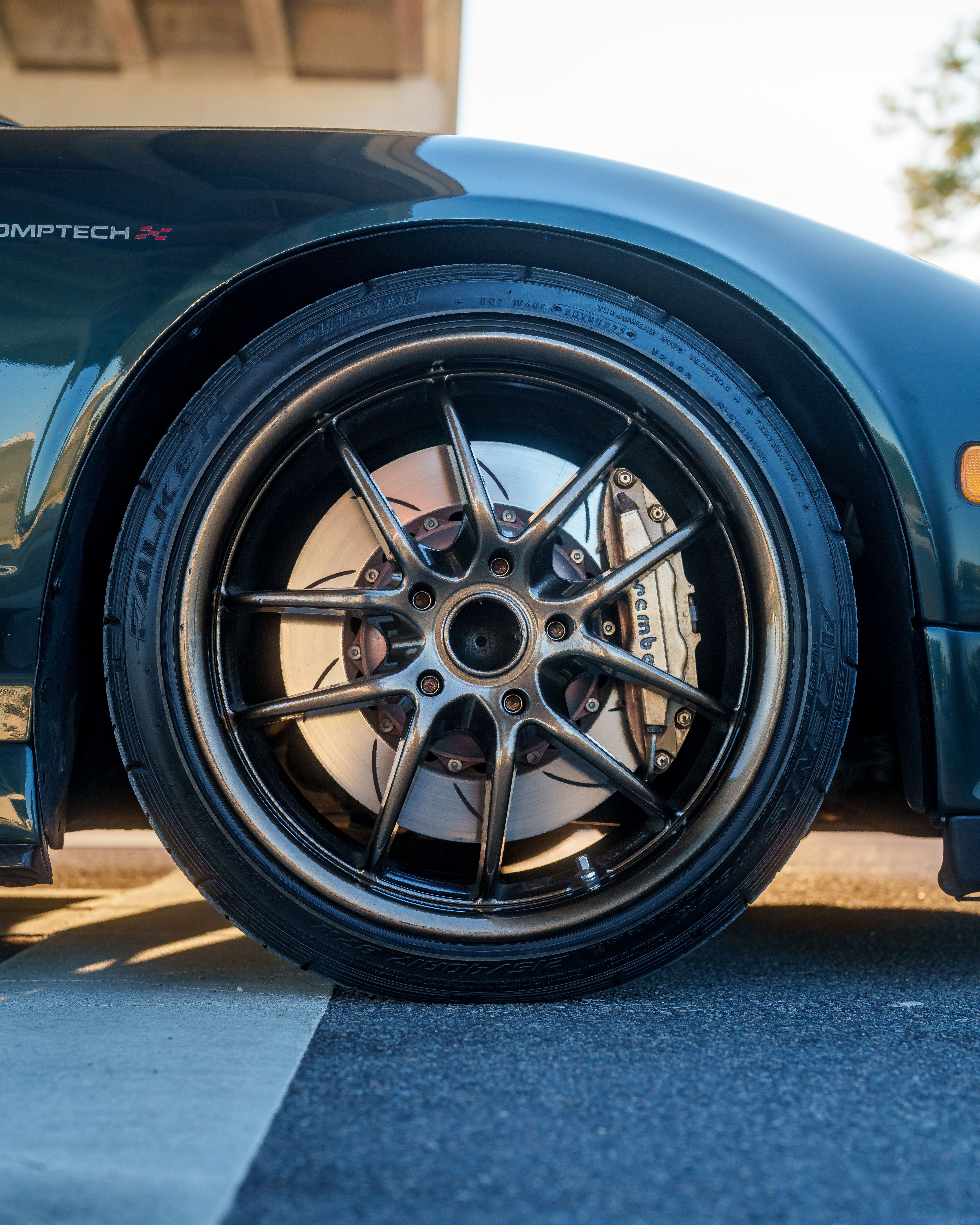 Close-up of a car wheel with Brembo brakes · Free Stock Photo