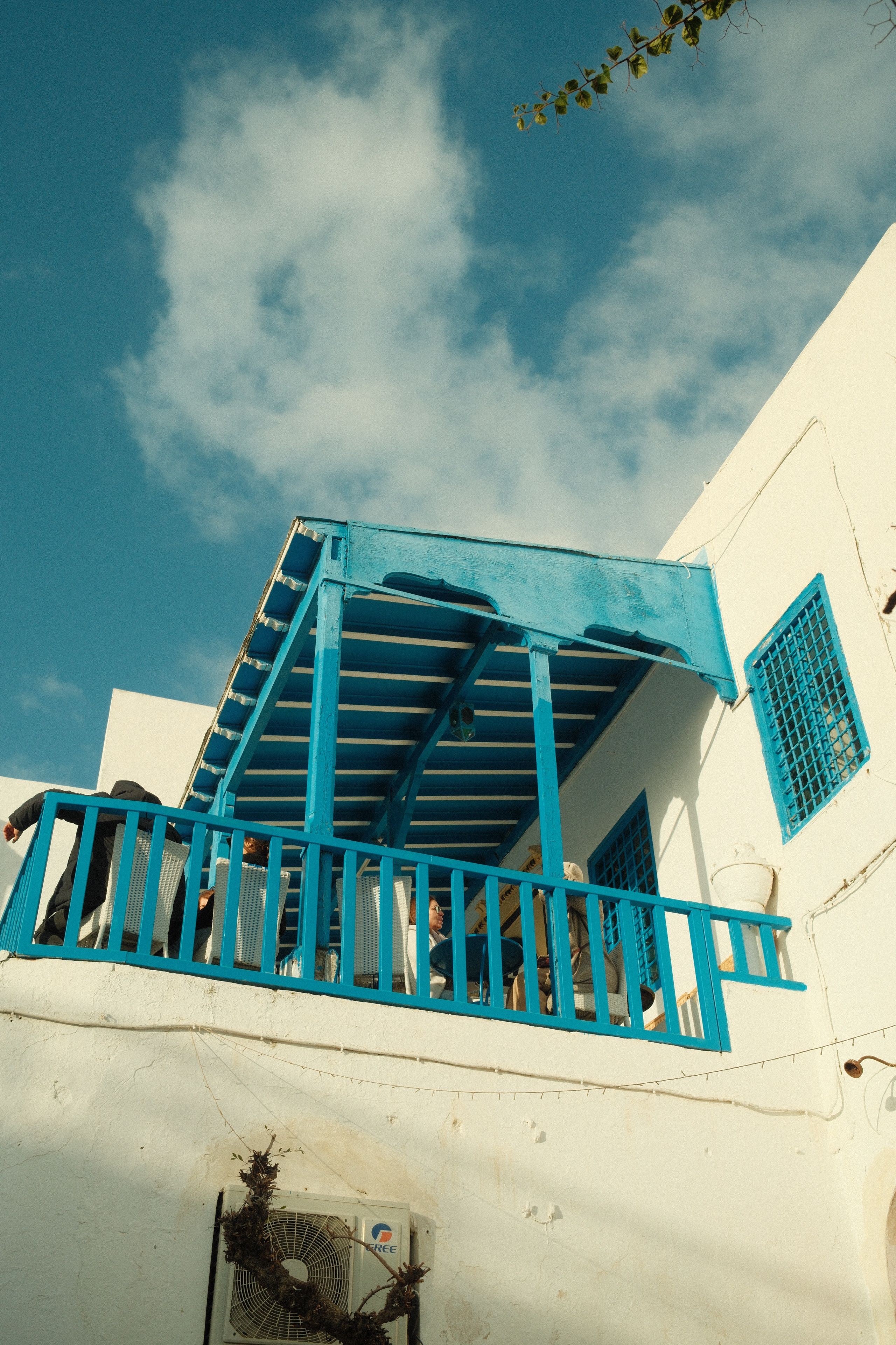 Traditional Tunisian Architecture with Blue Accents · Free Stock Photo