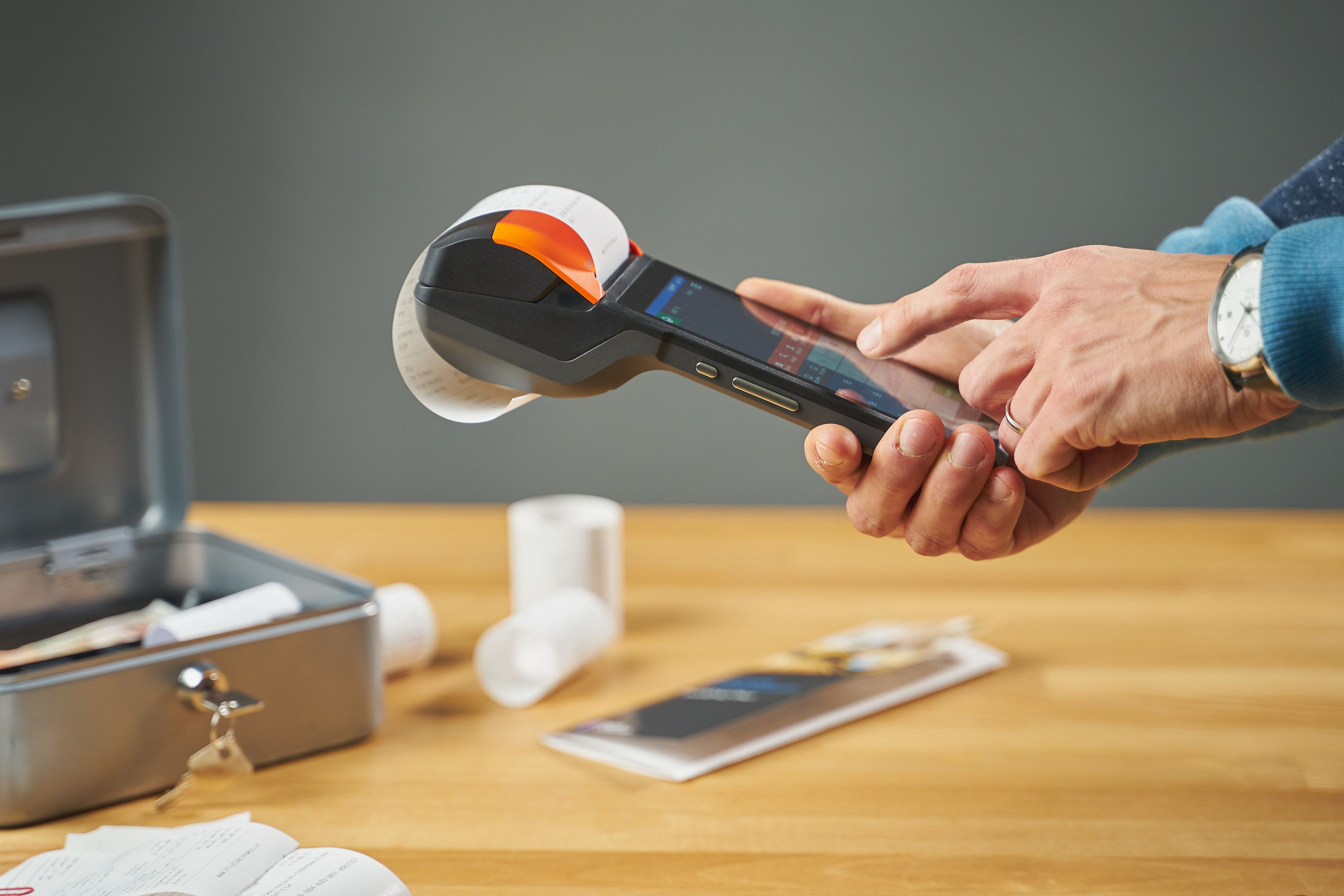 Person Printing a Receipt · Free Stock Photo