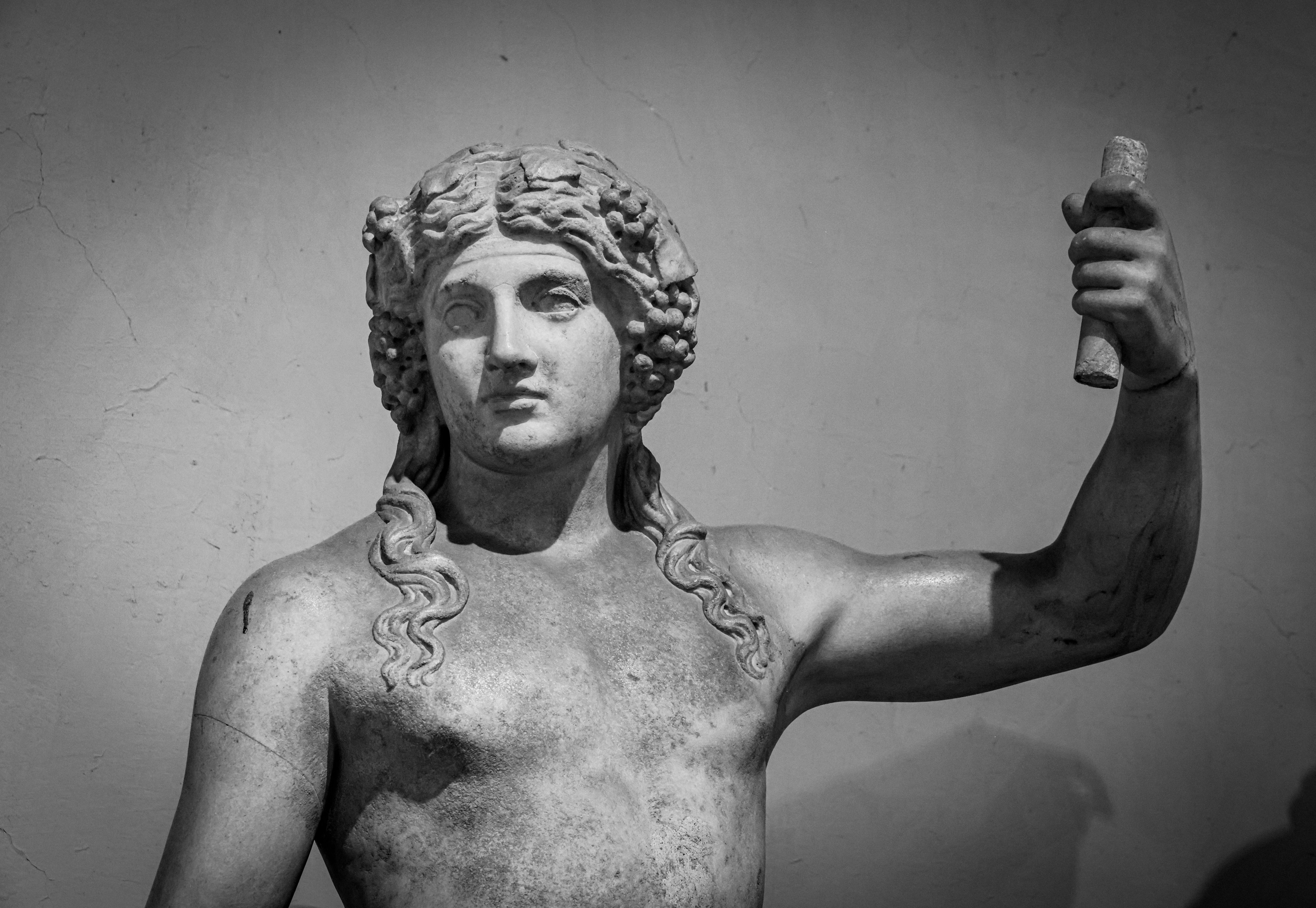 Ancient Roman Marble Statue of a God · Free Stock Photo