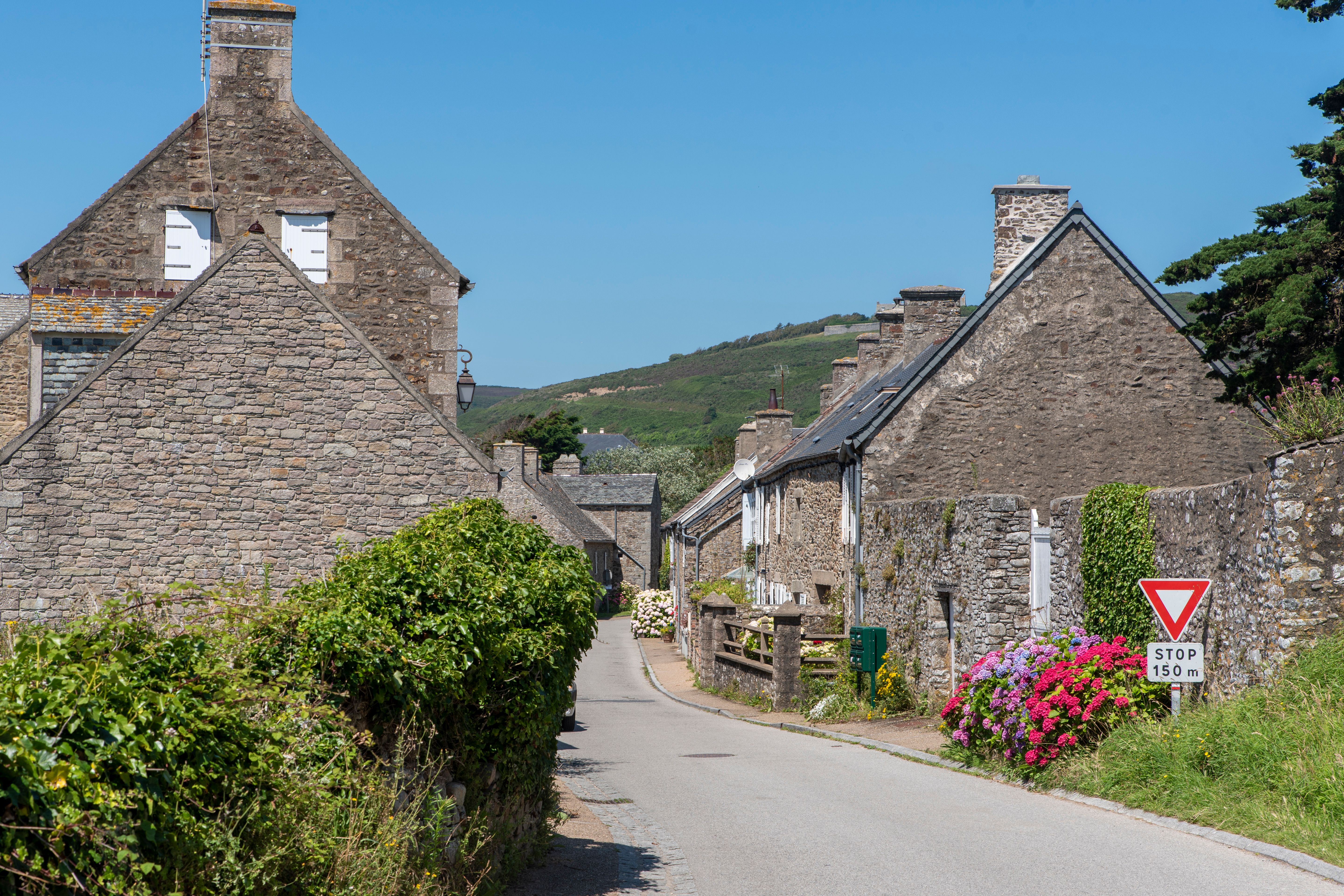 Charming Village Road in La Hague, Normandy · Free Stock Photo