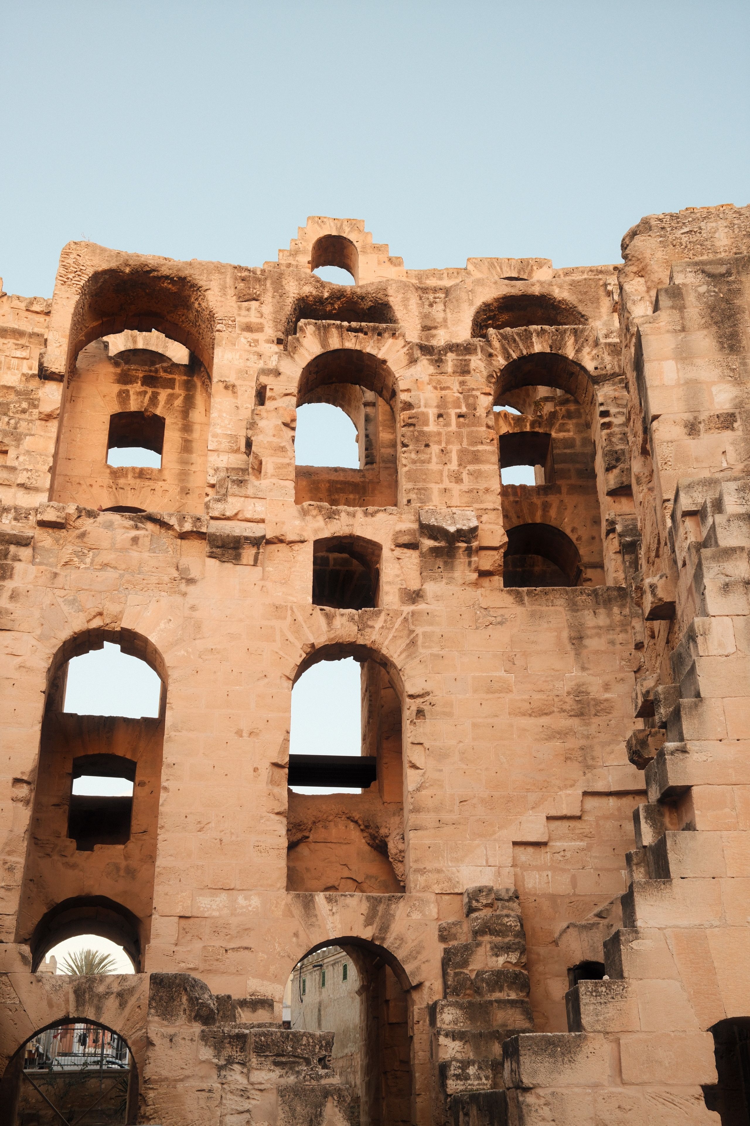 Ancient El Jem Amphitheater in Golden Hour Light · Free Stock Photo