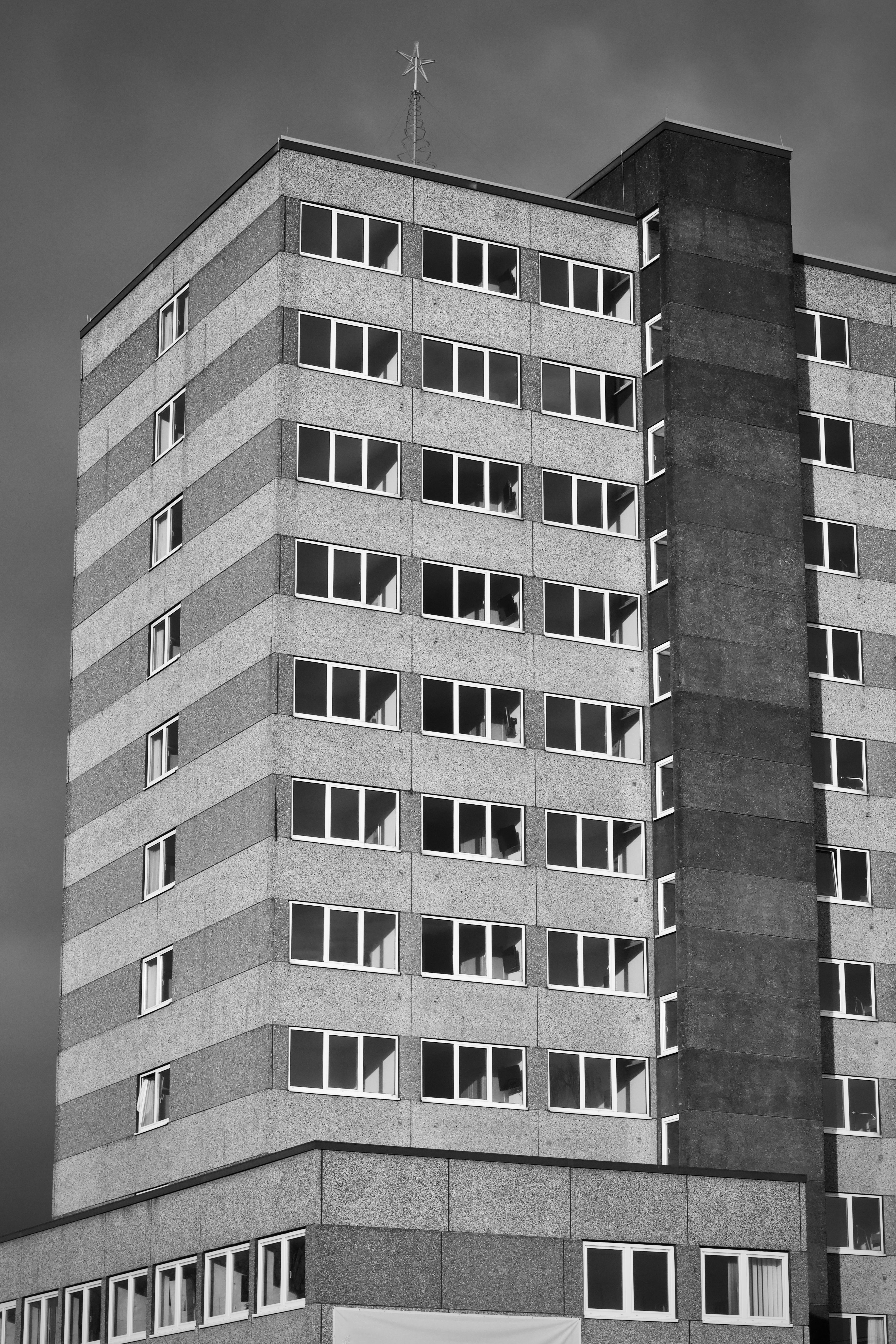 Monochrome High-Rise Building Architecture · Free Stock Photo
