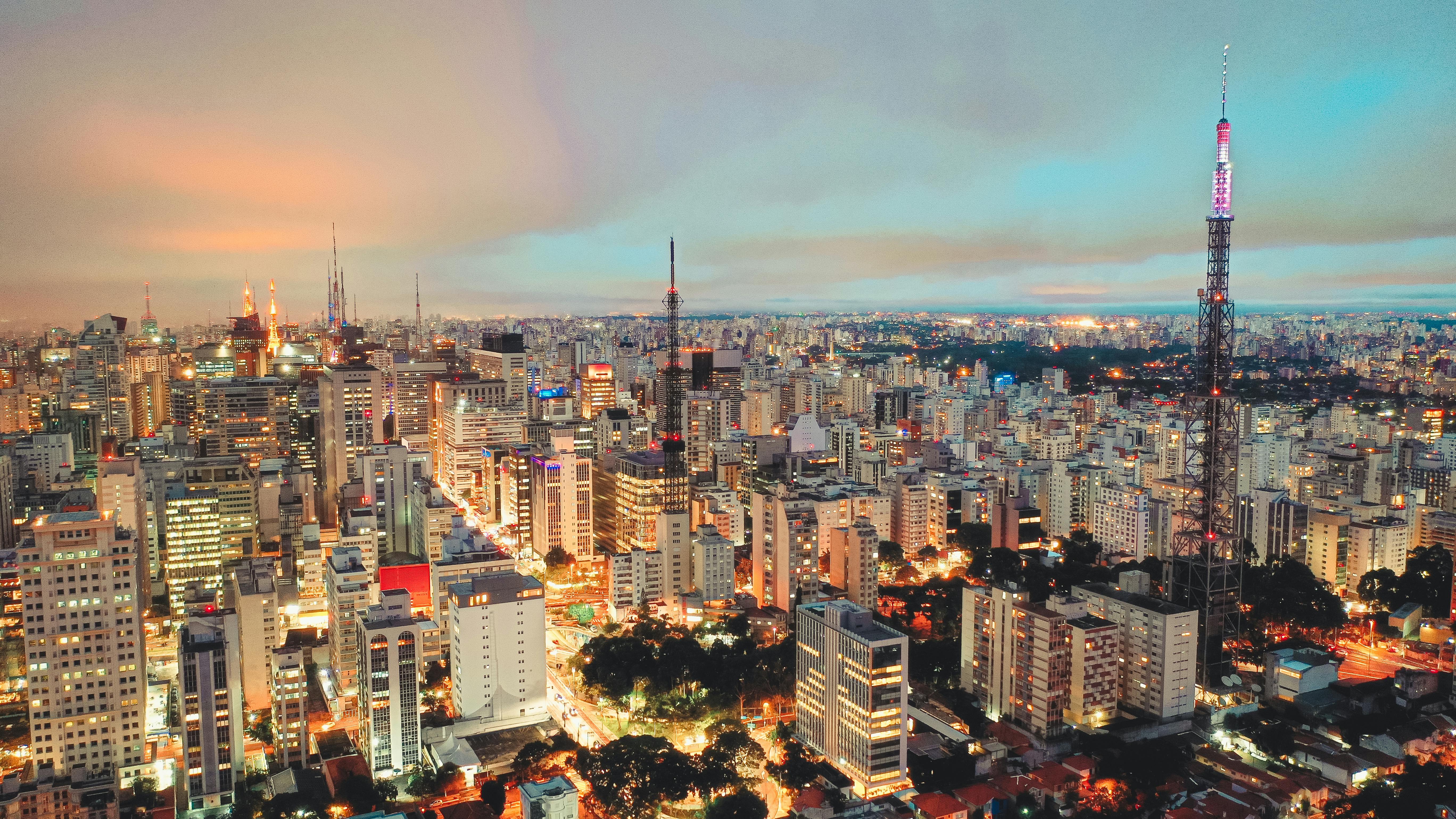 High Rise Buildings during Night Time · Free Stock Photo