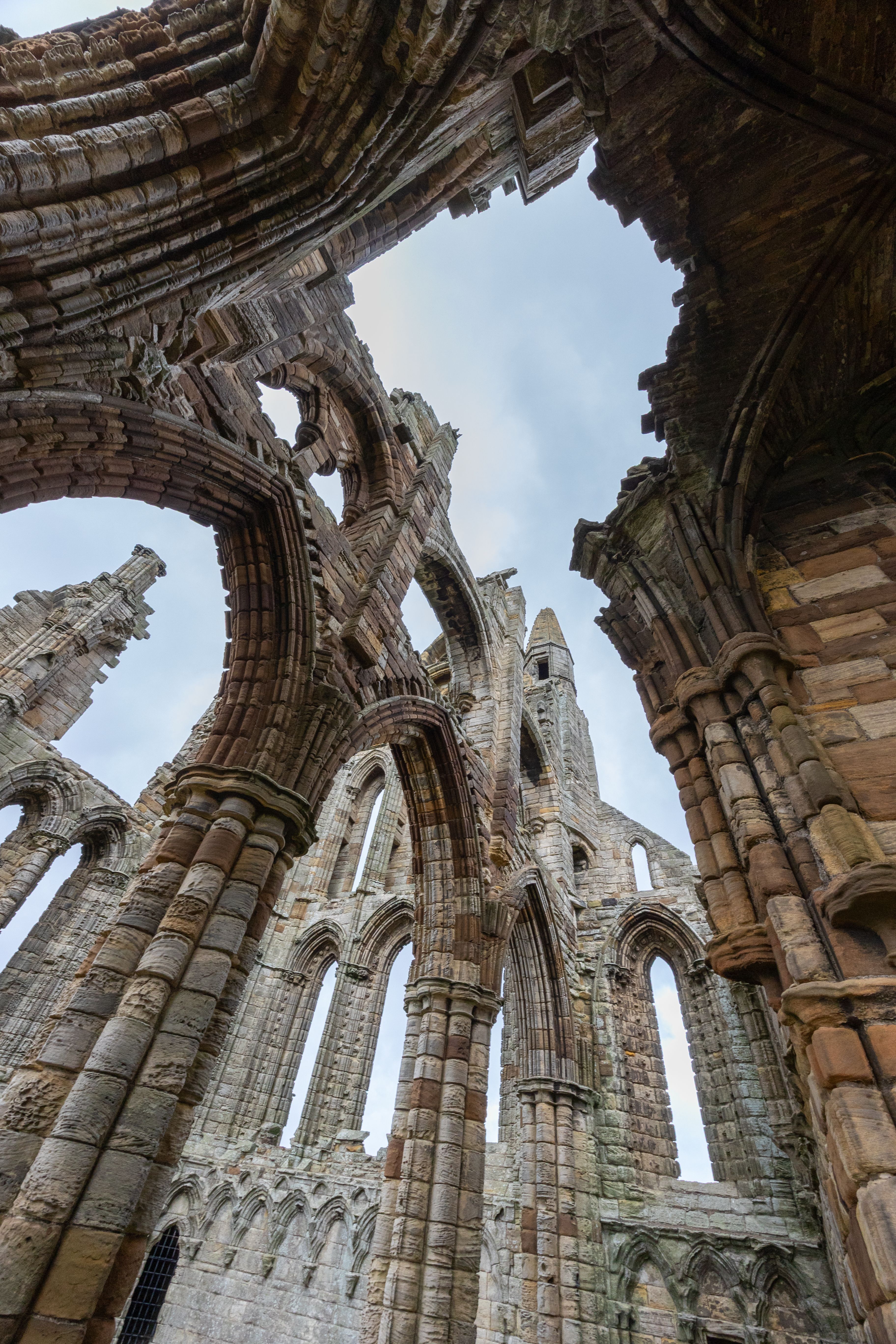 Majestic View of Whitby Abbey Ruins in Winter · Free Stock Photo