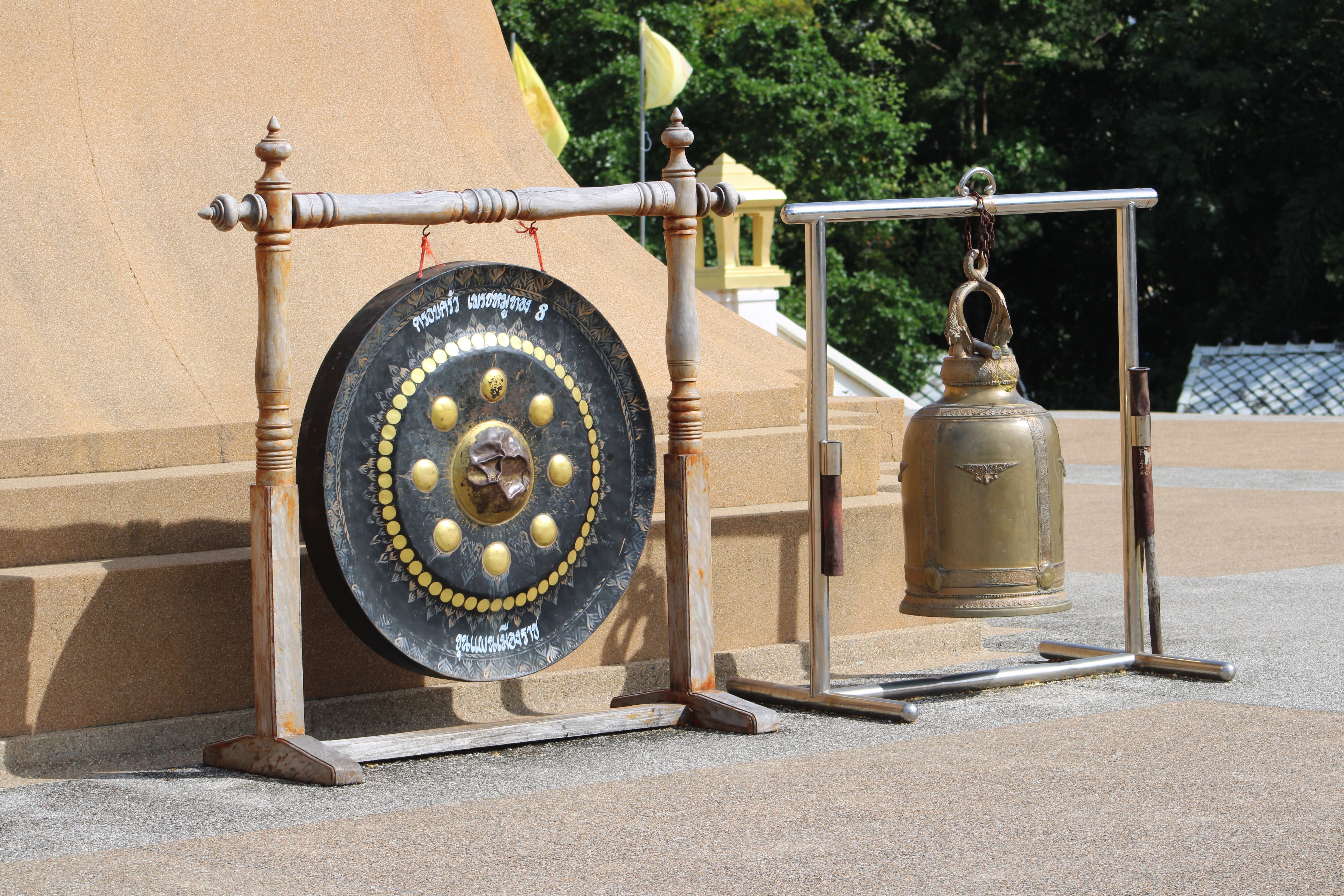 Bronze Bell and Gong at Buddhist Temple in Hua Hin · Free Stock Photo