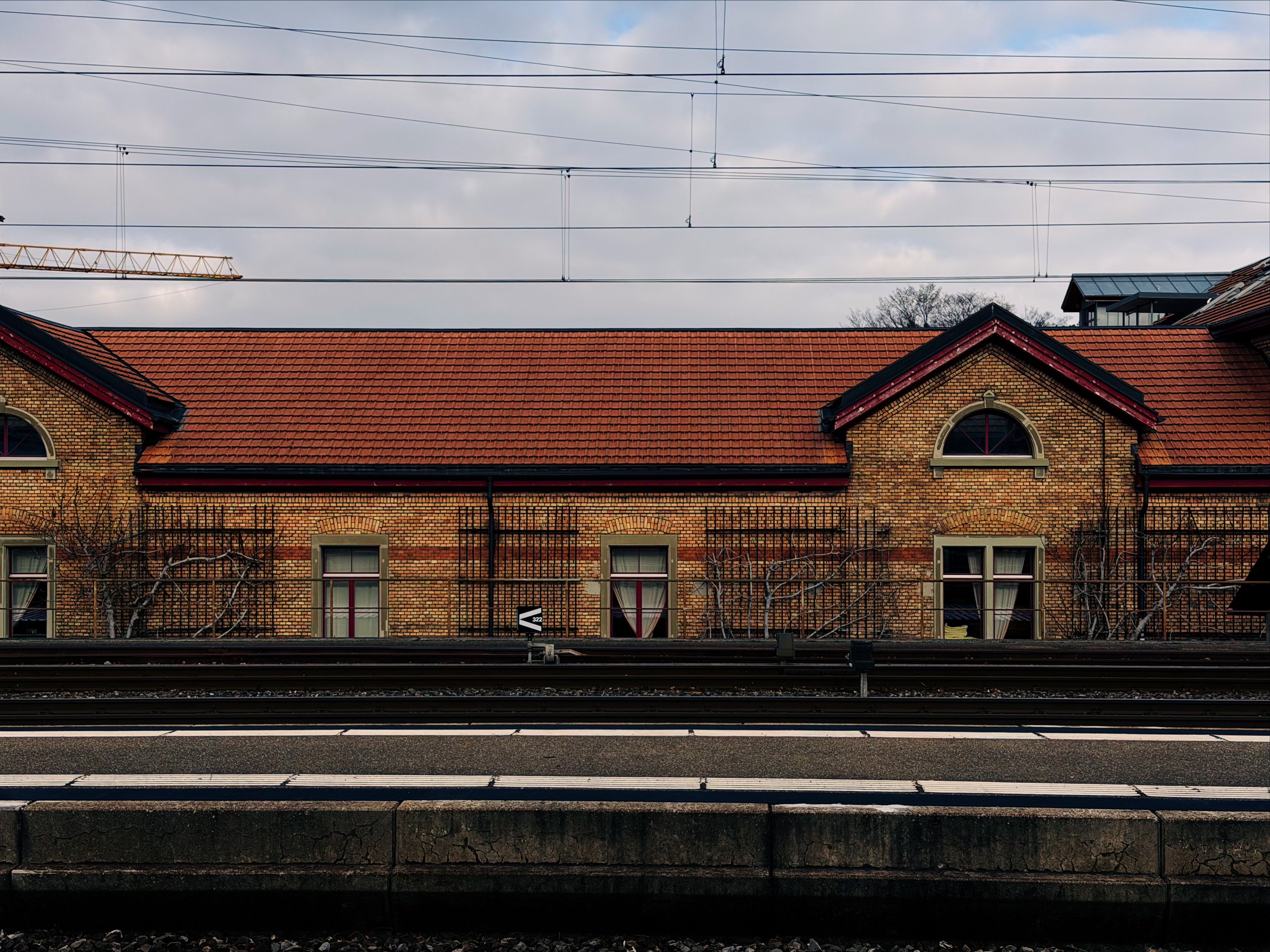 Vintage Train Station Building with Brick Facade · Free Stock Photo