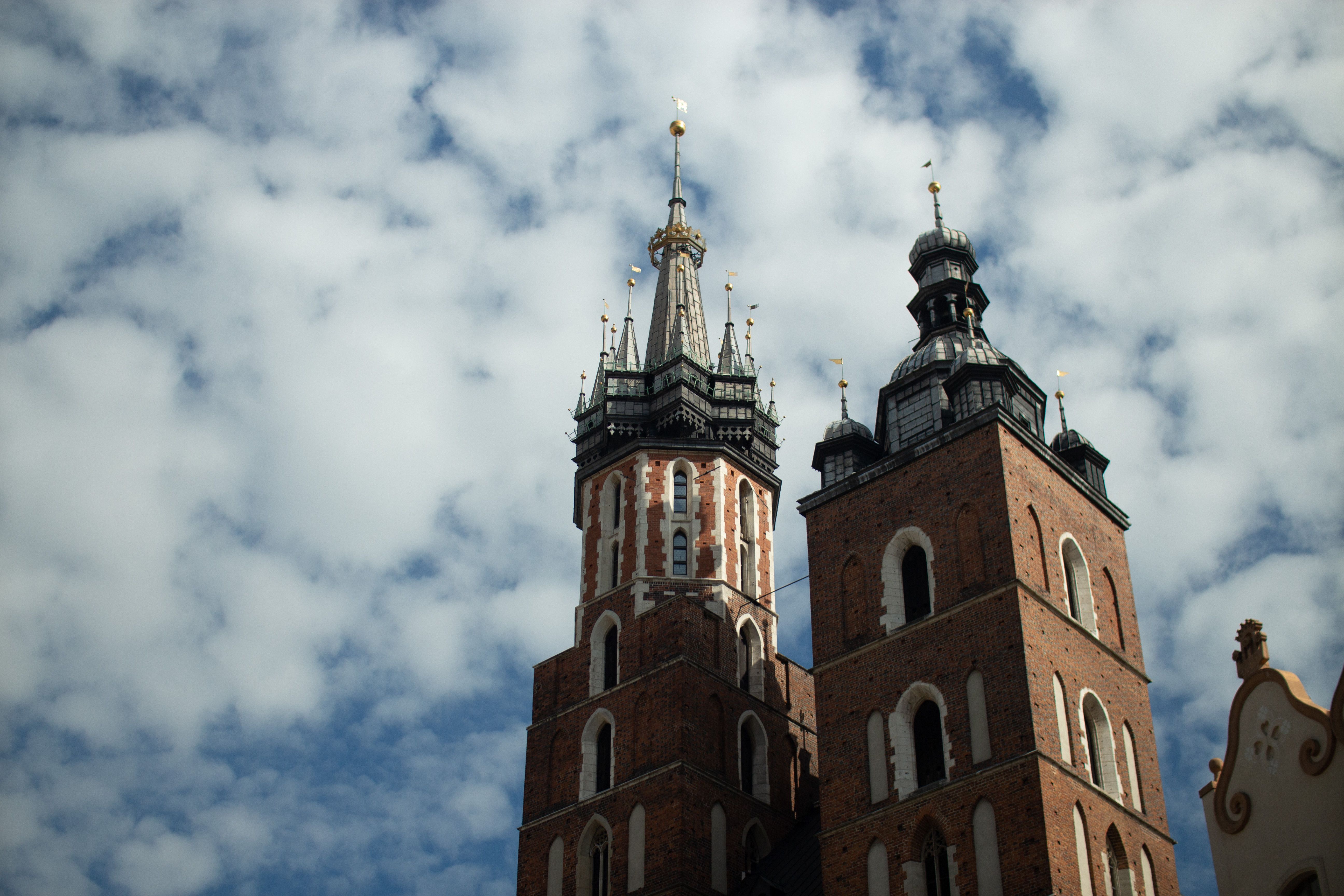 Krakow rooftops with St Mary's Basilica