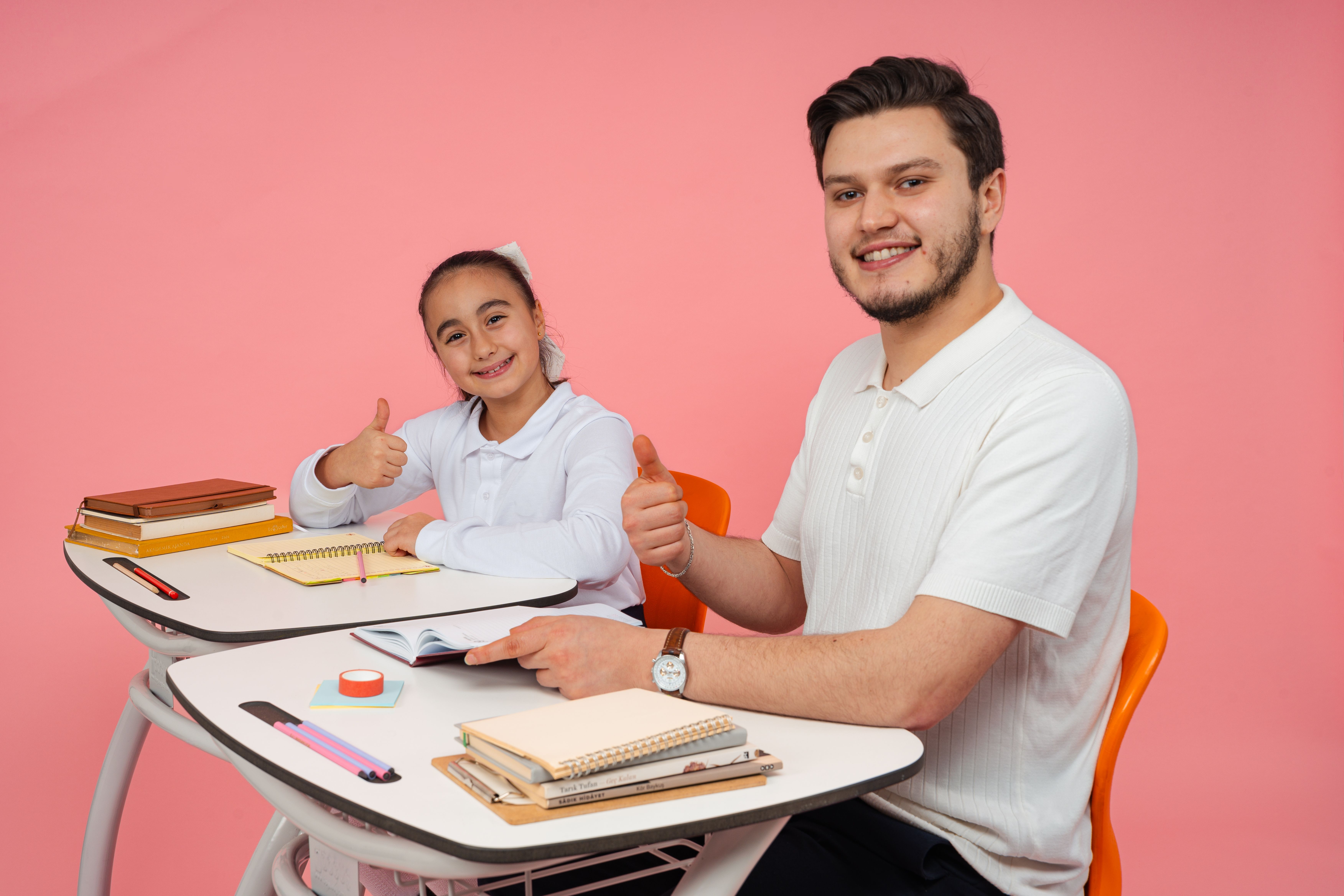 Teacher and Student Giving Thumbs Up at School · Free Stock Photo