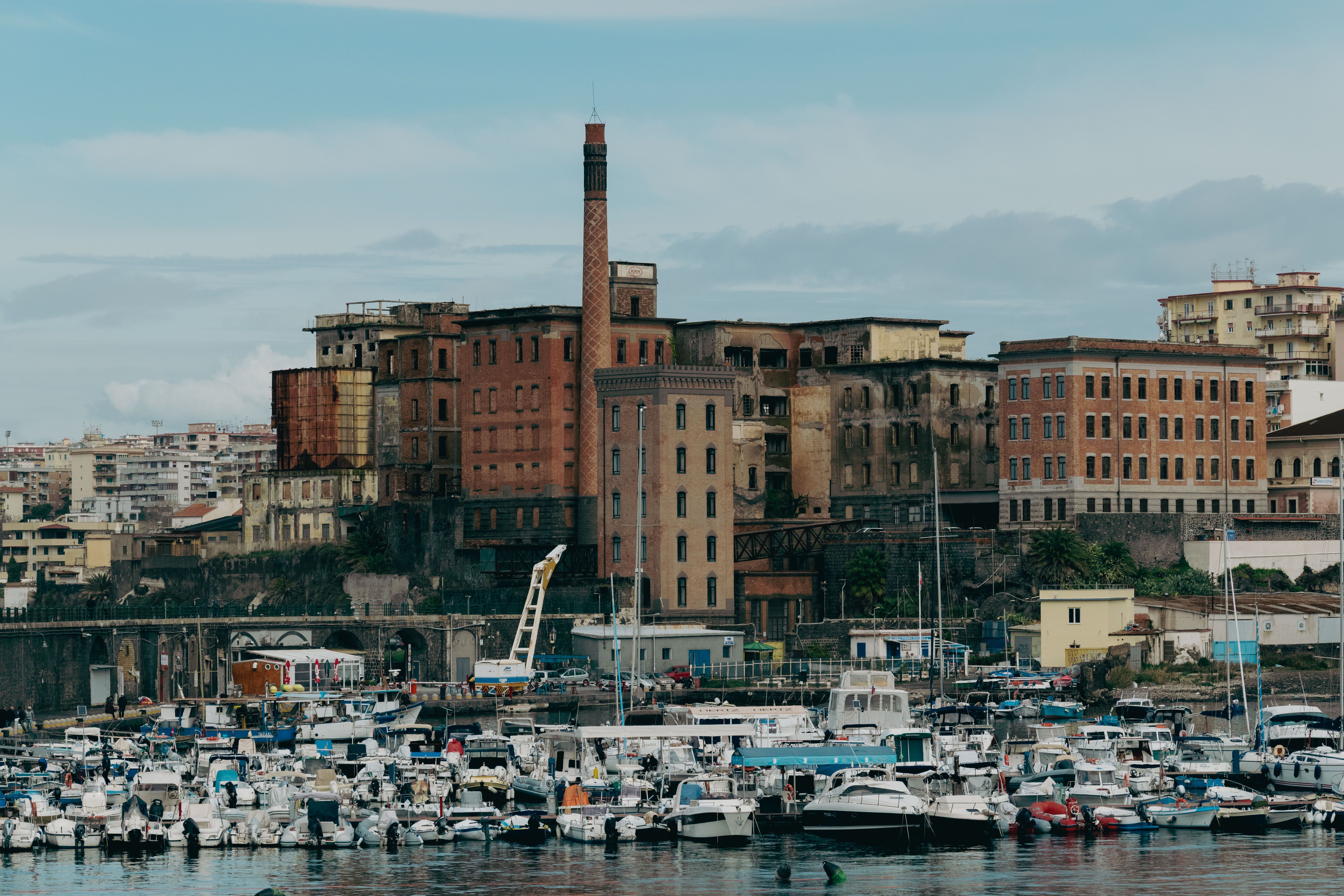 Historic Port View with Urban Architecture in Naples · Free Stock Photo