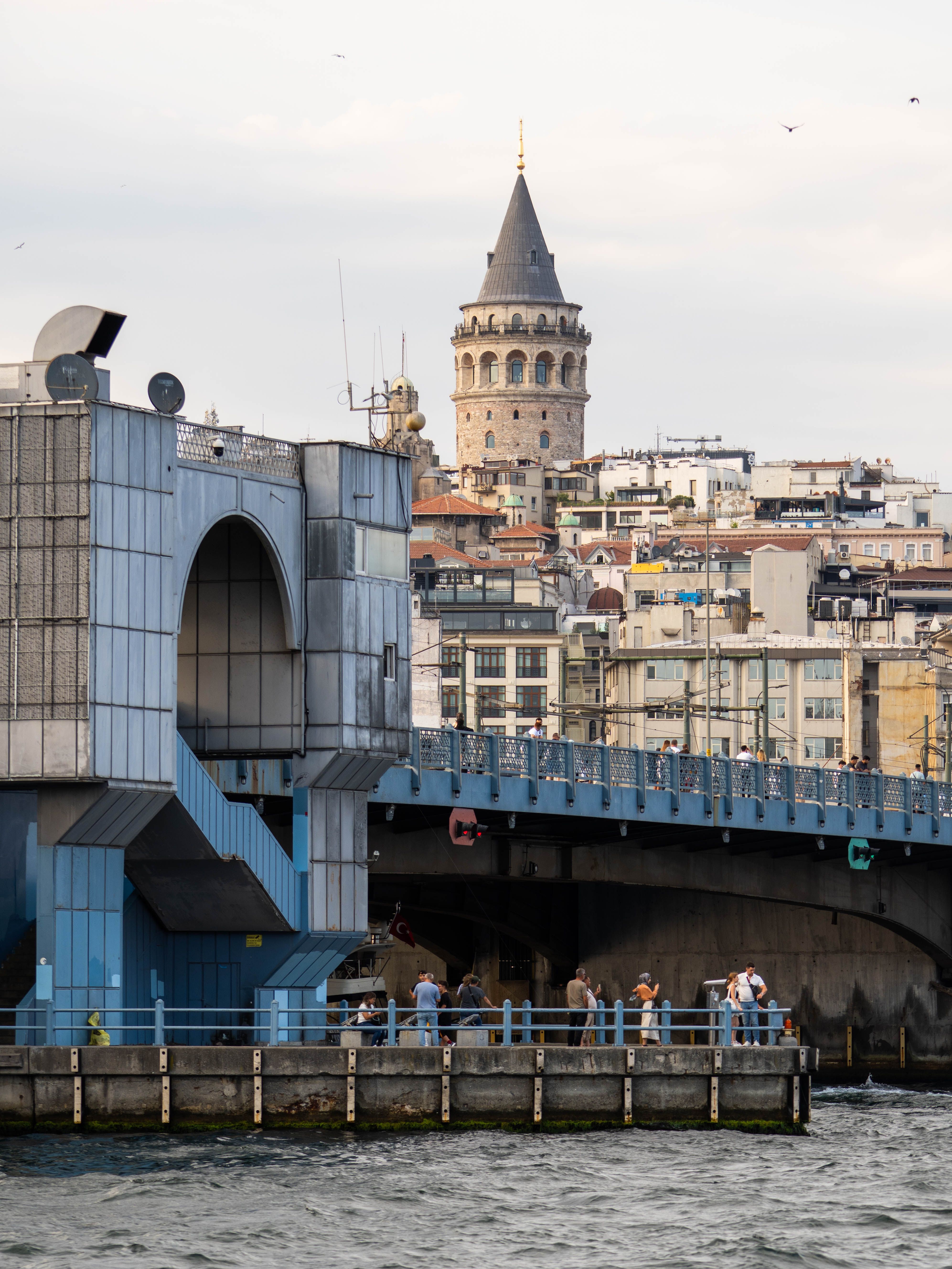 Galata Tower View from Galata Bridge, Istanbul · Free Stock Photo