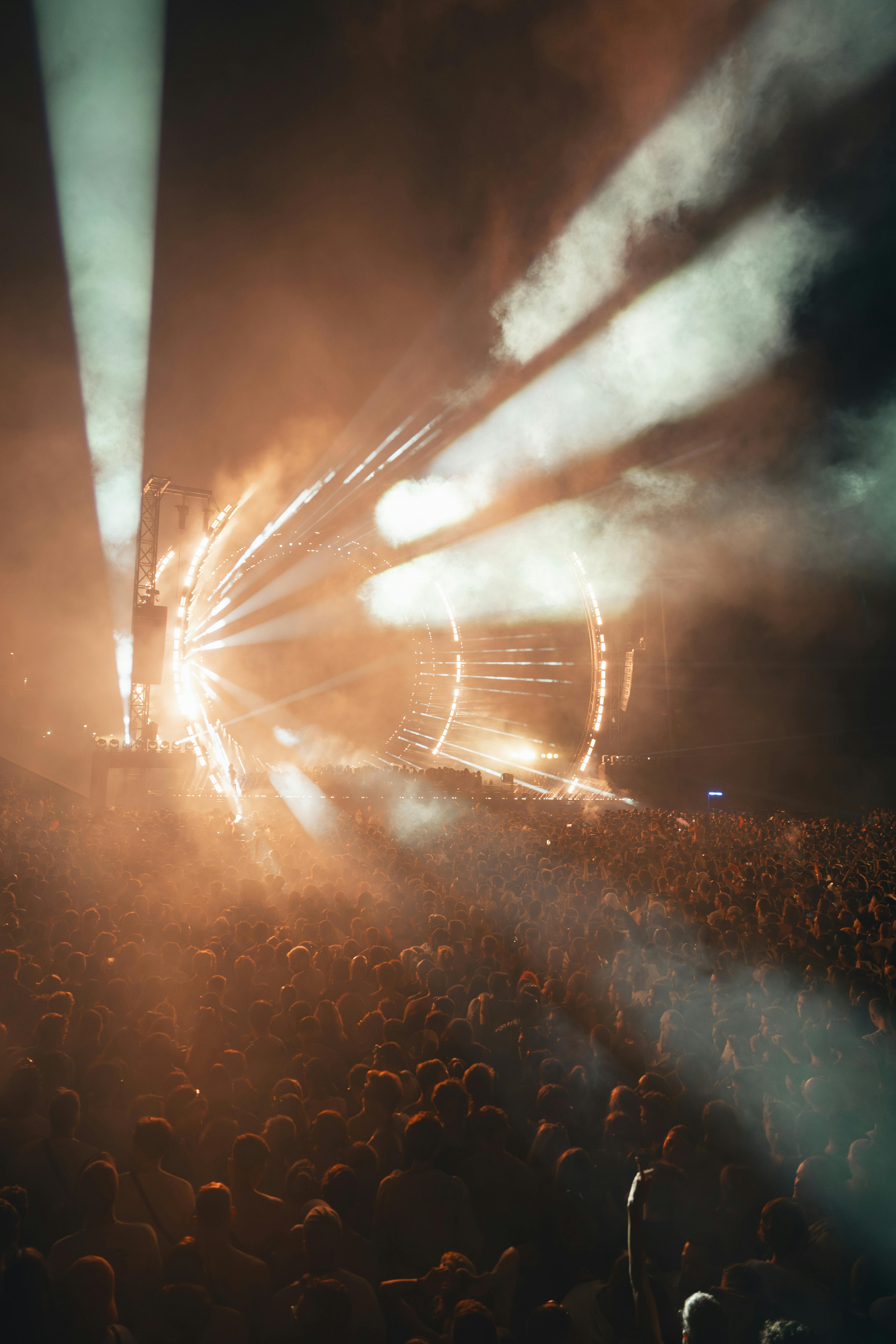 Spectacular Night Music Festival Light Show · Free Stock Photo