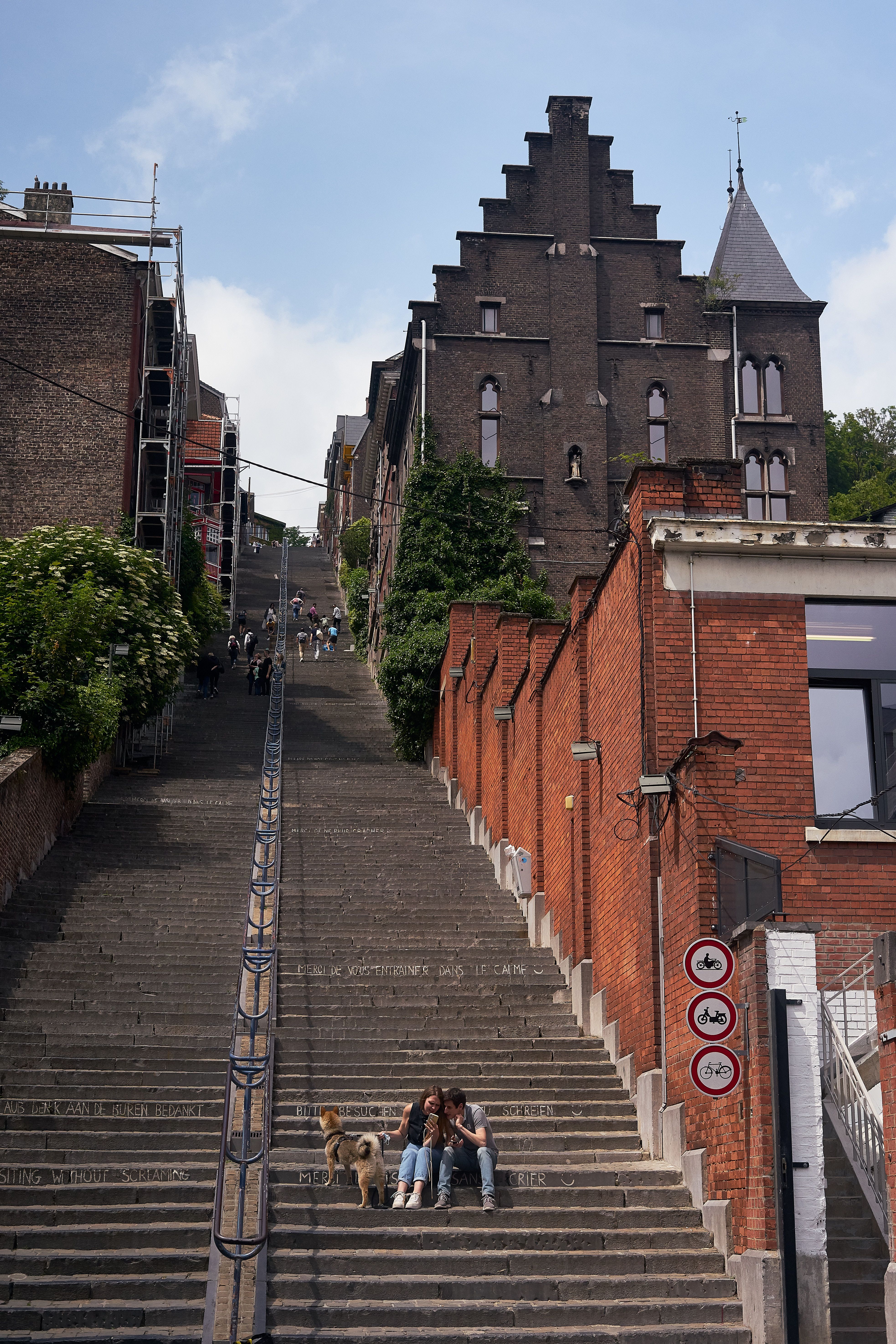 Street Scene at Montagne de Bueren in Liège · Free Stock Photo