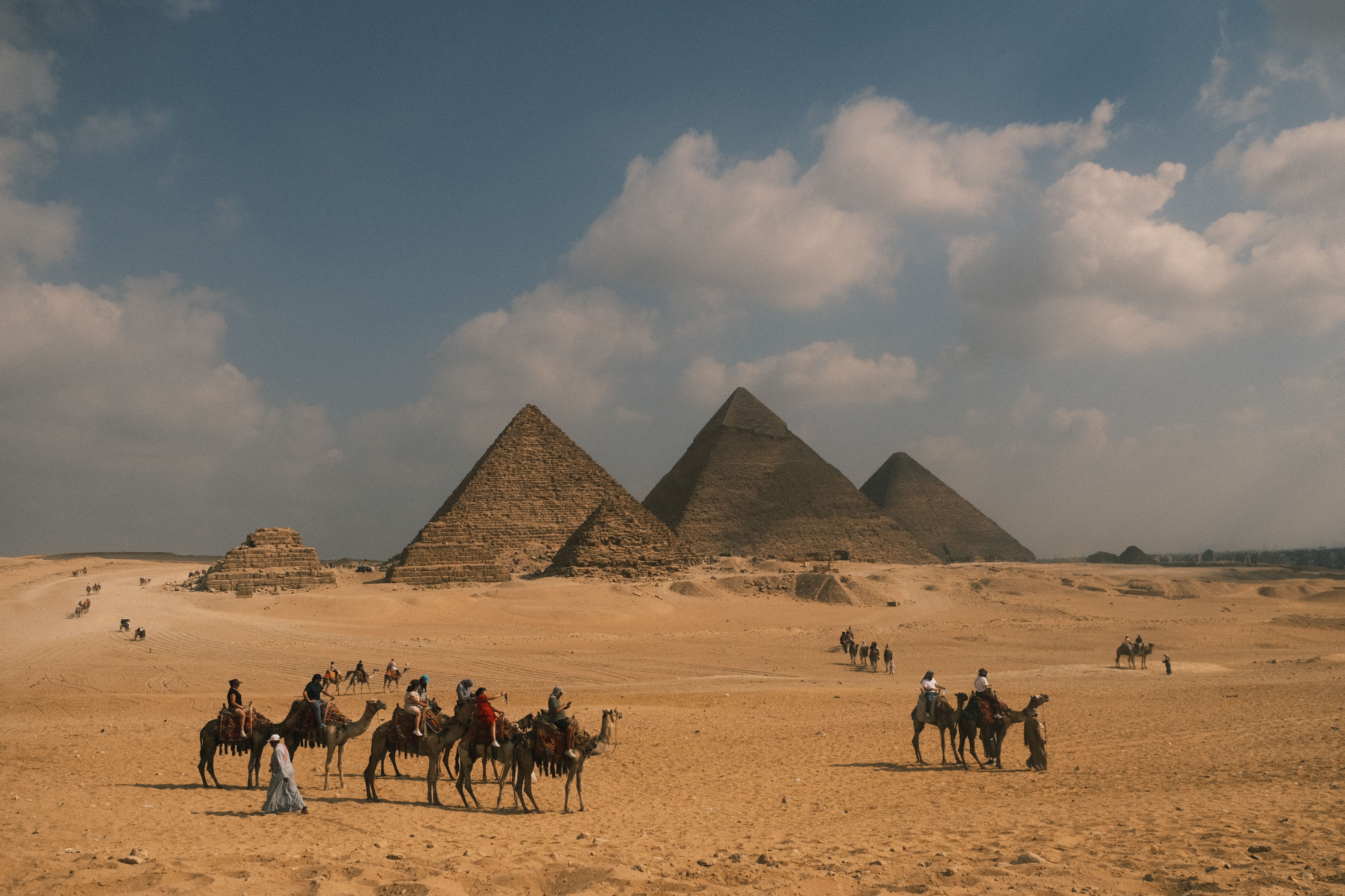 Camel Ride Near the Pyramids of Giza · Free Stock Photo