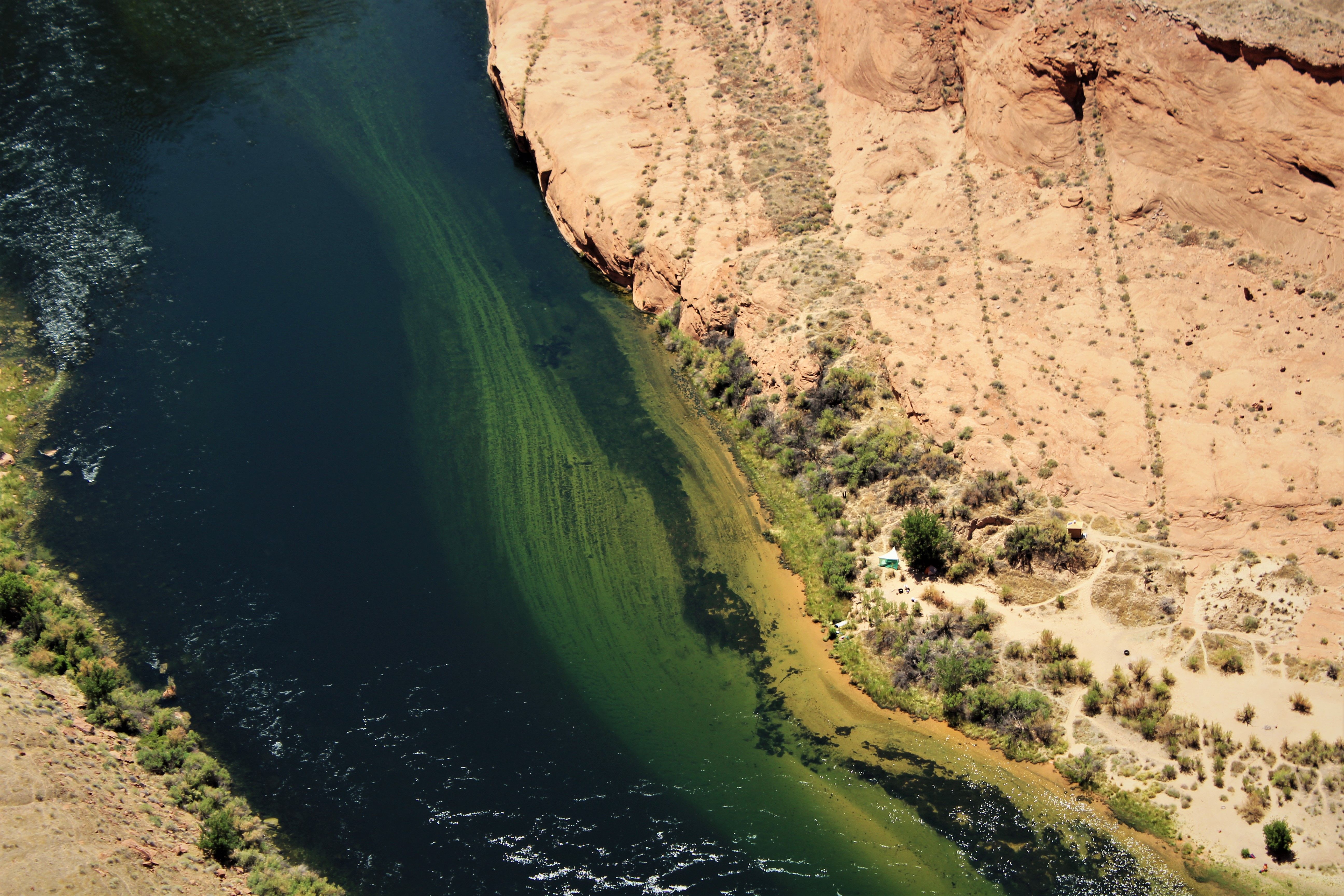 Aerial View of Colorado River in Arizona Canyon · Free Stock Photo