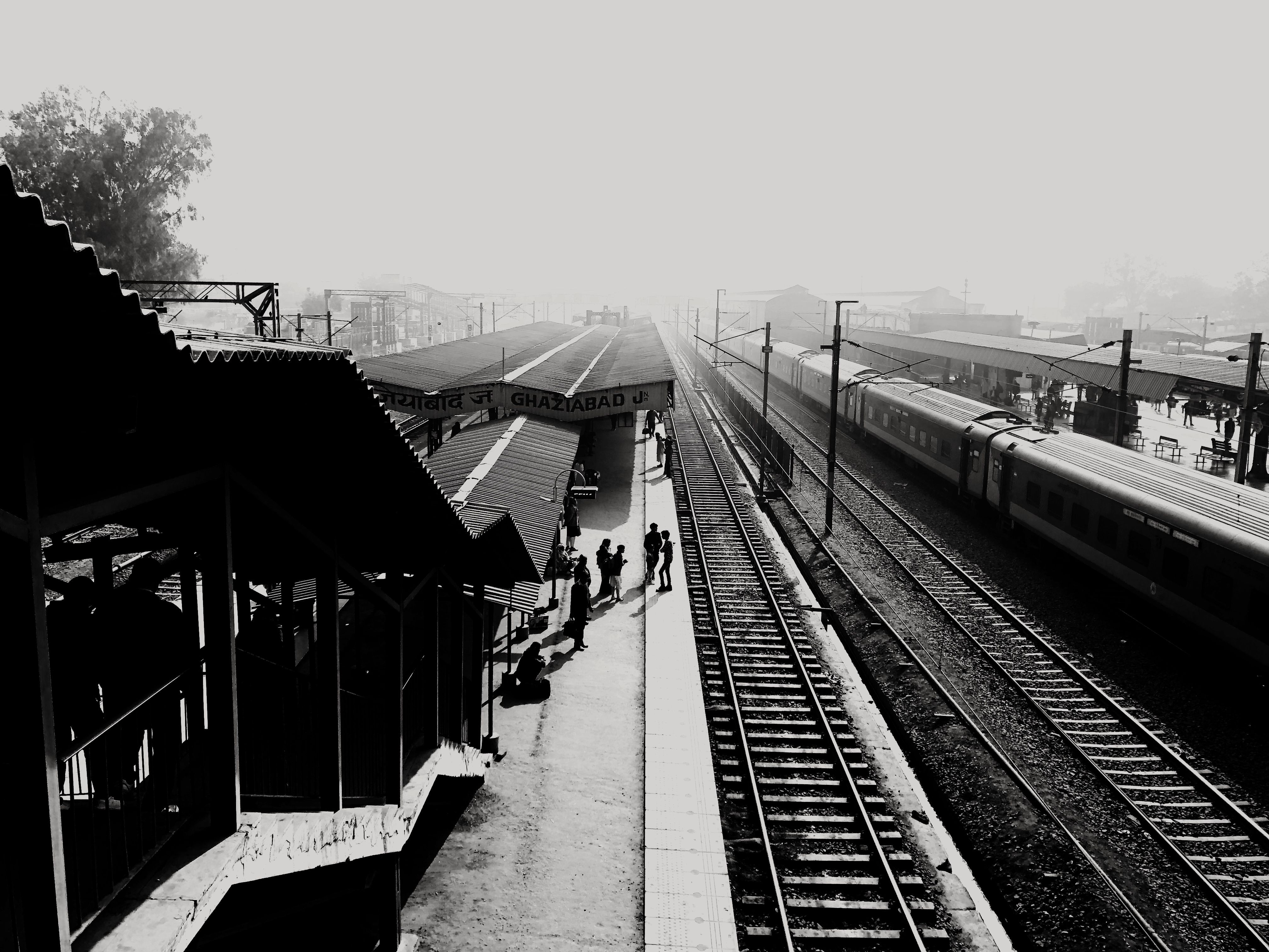 White Metal Post on Railway Station · Free Stock Photo