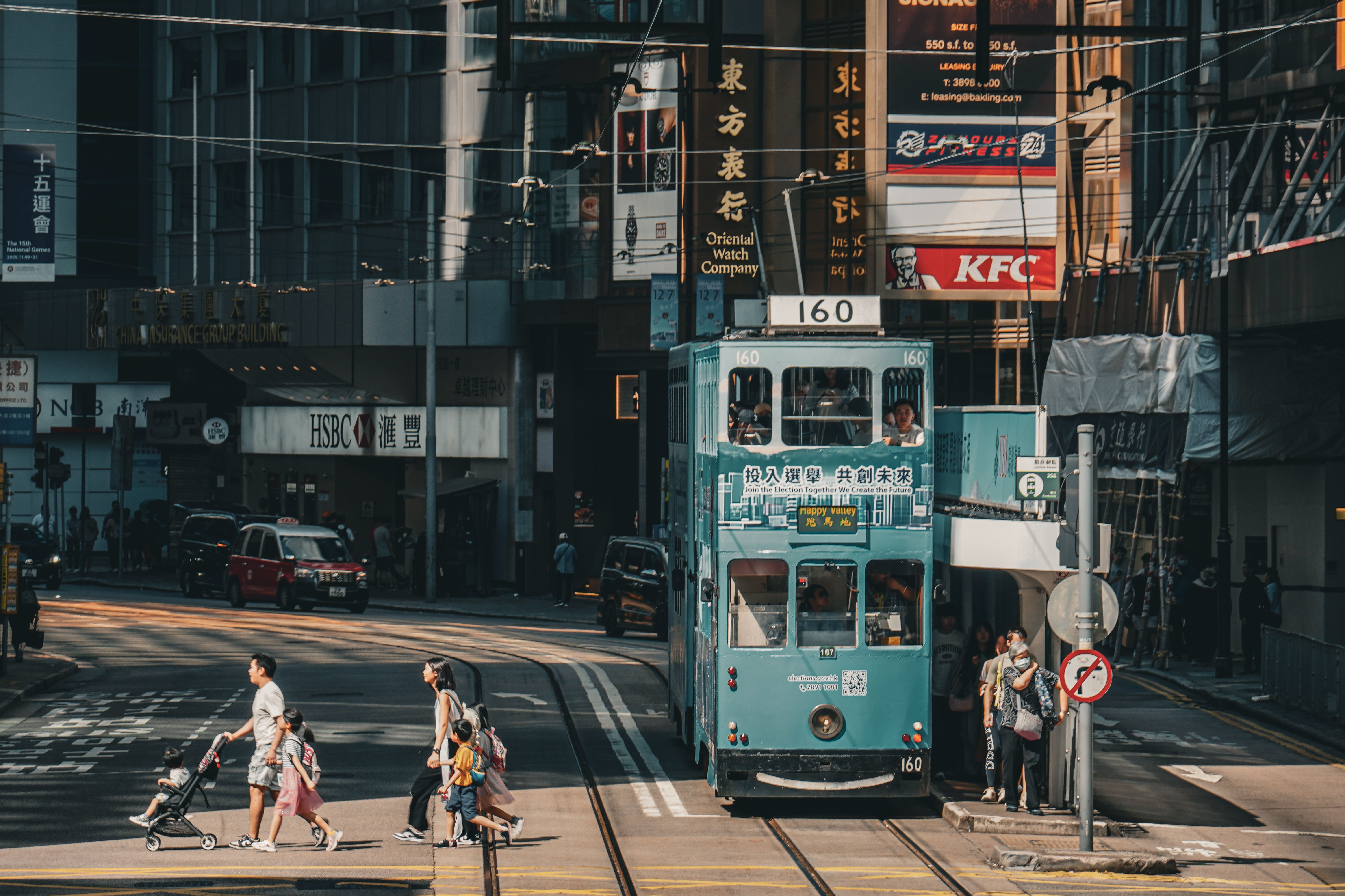 View from Back of Tram at the City · Free Stock Photo