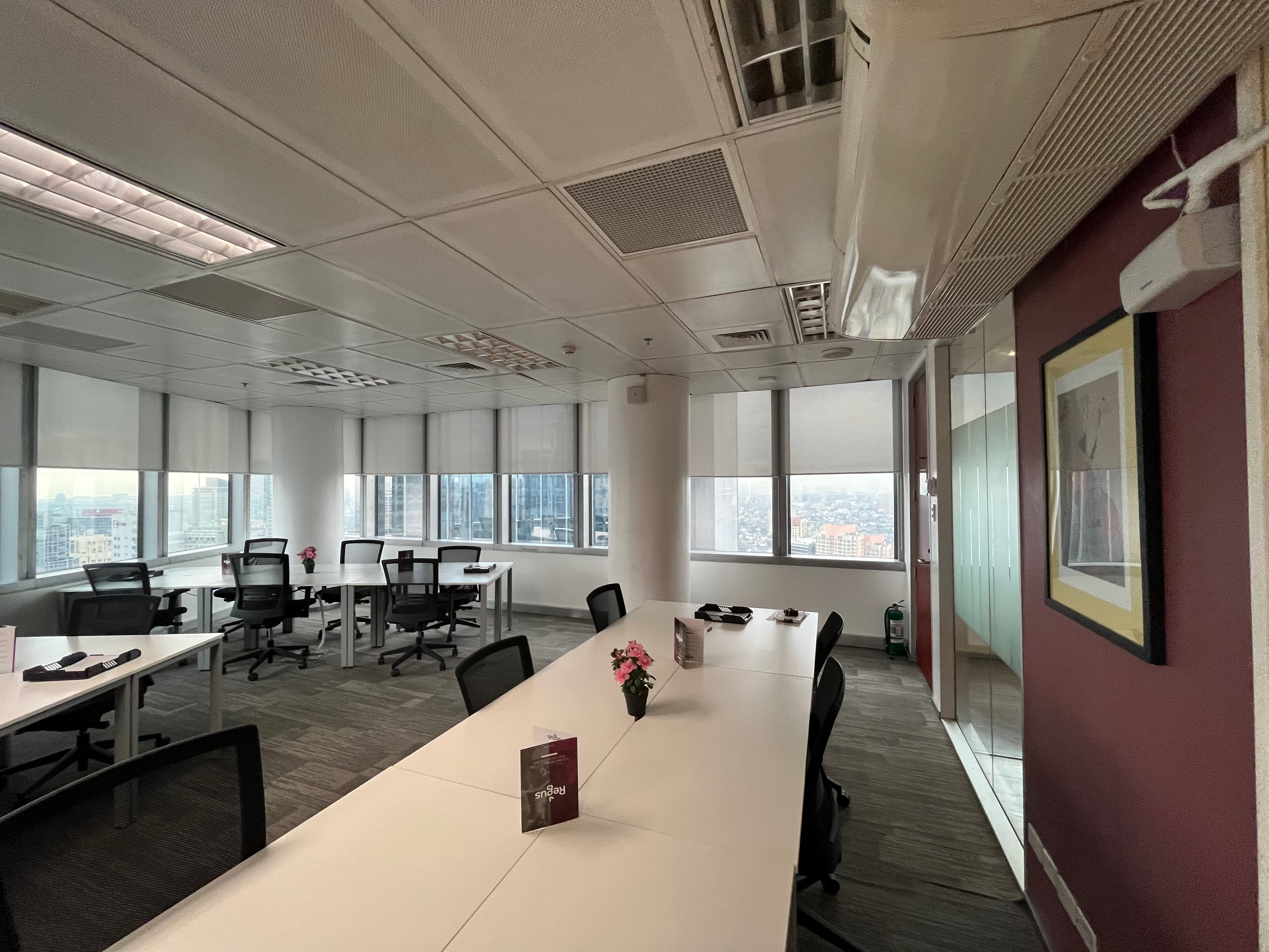 Modern Office Interior with City View and Conference Setup · Free Stock ...