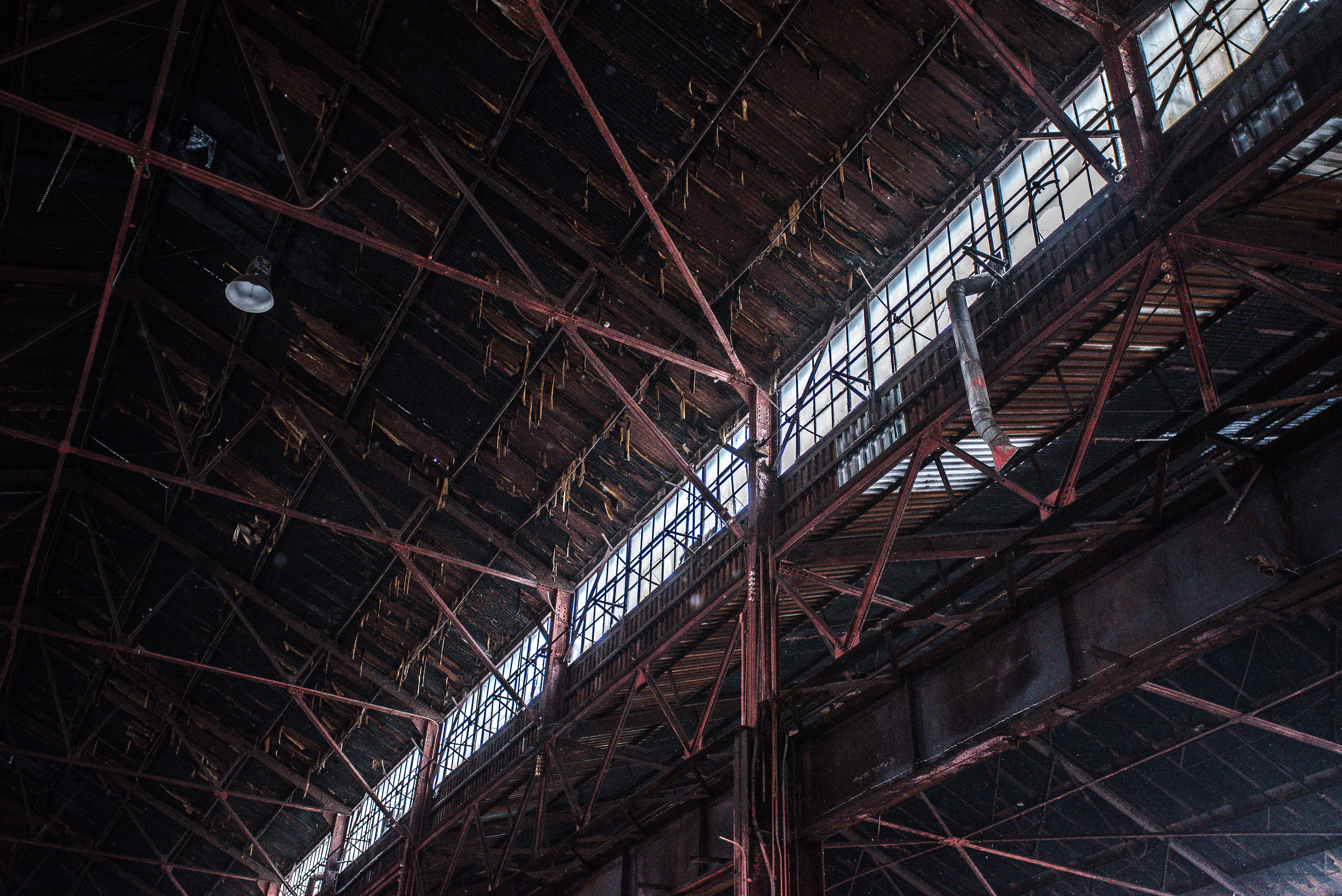 Historic Industrial Warehouse Ceiling Interior · Free Stock Photo