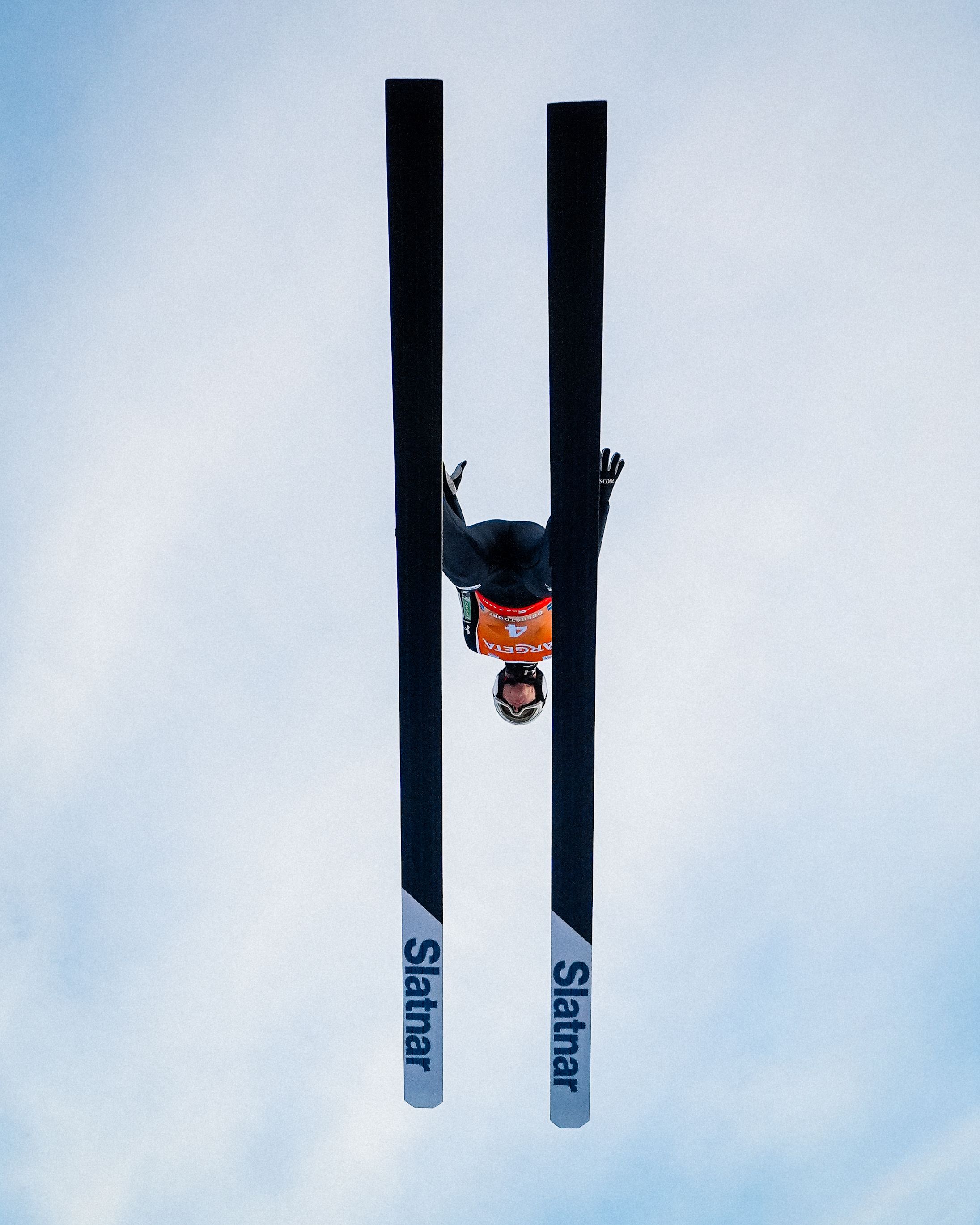 Dramatic Ski Jumper in Mid-Air Performance · Free Stock Photo