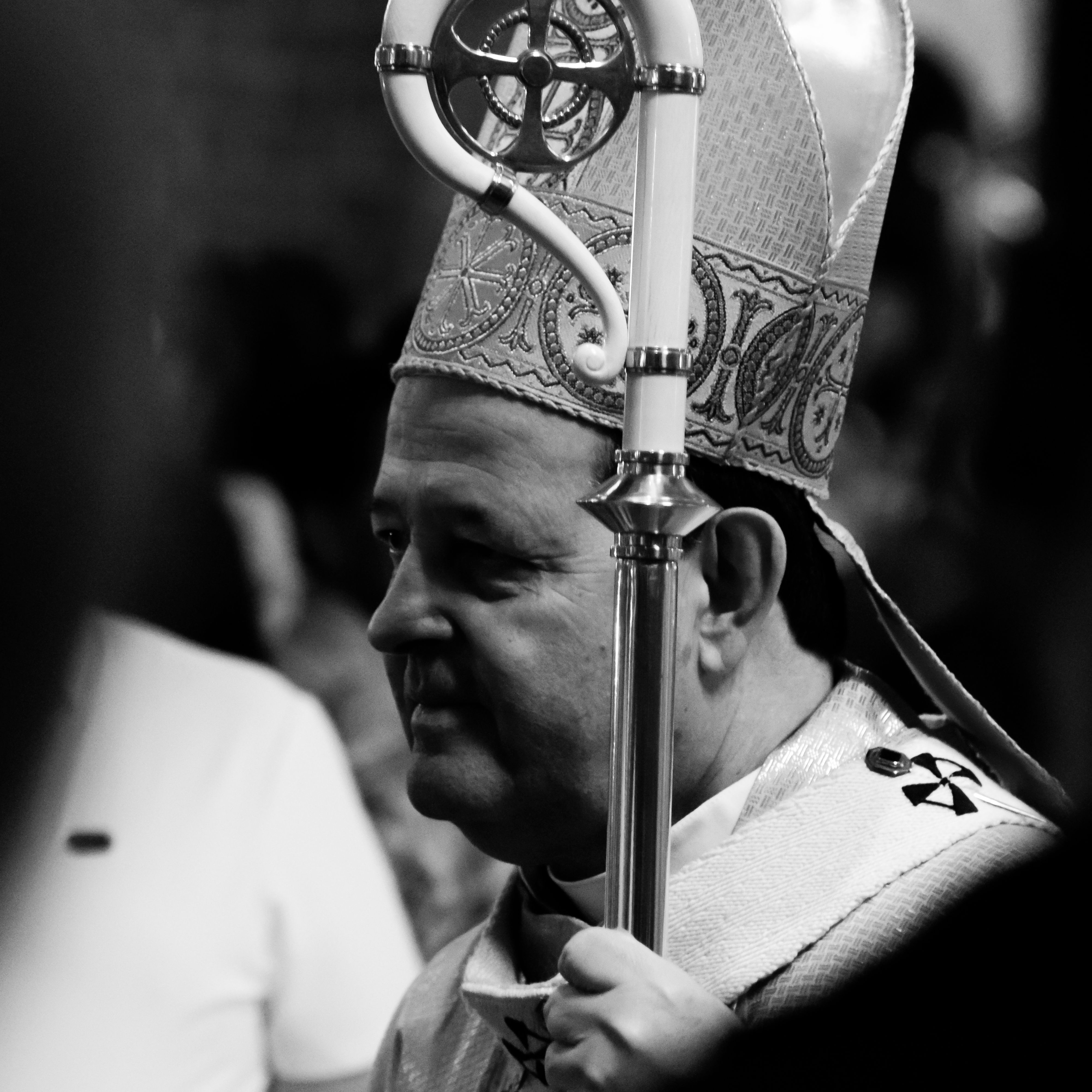 Black and White Portrait of a Bishop in Medellín · Free Stock Photo