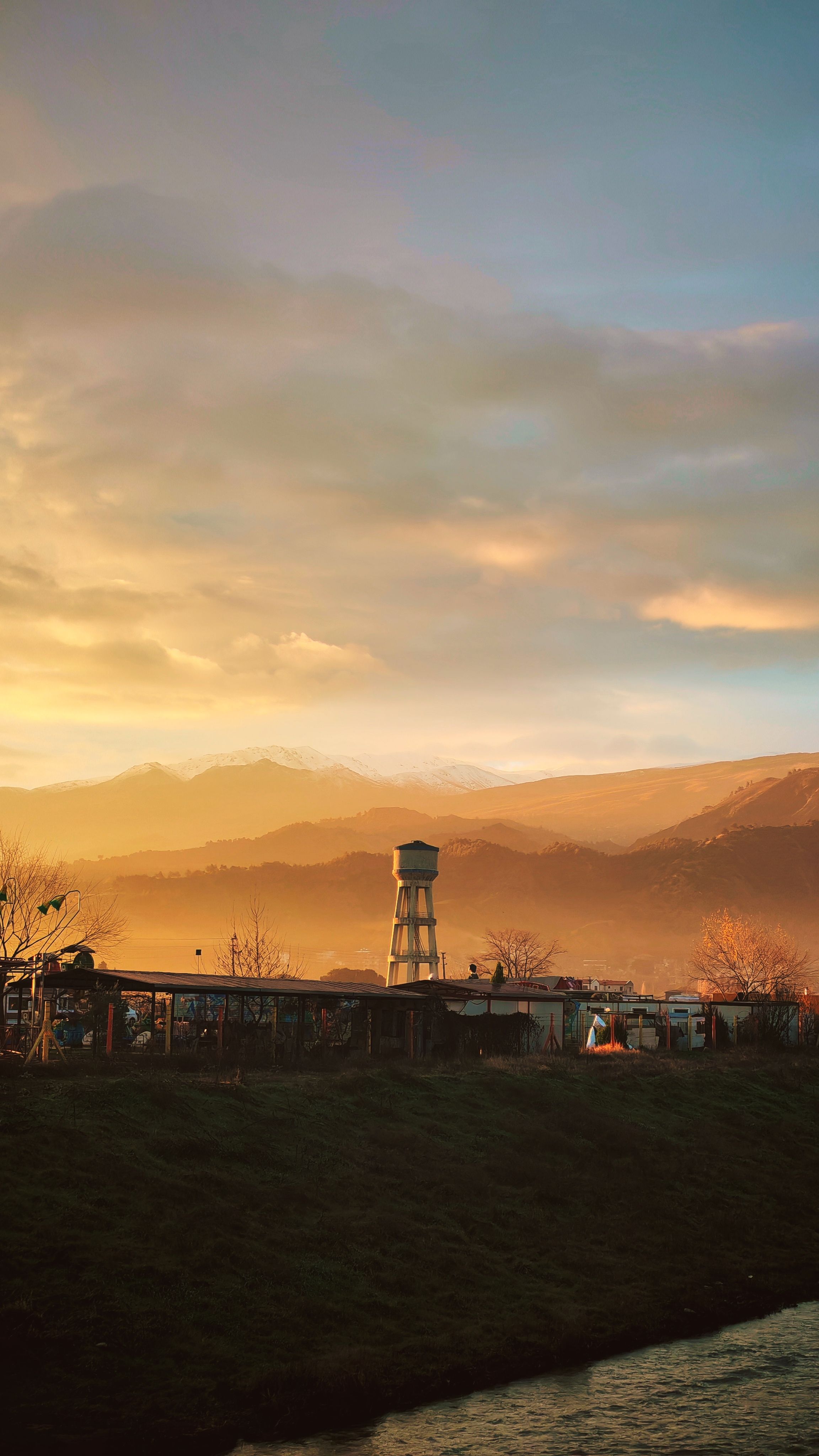 Sunset over Turkish Countryside with Mountains · Free Stock Photo